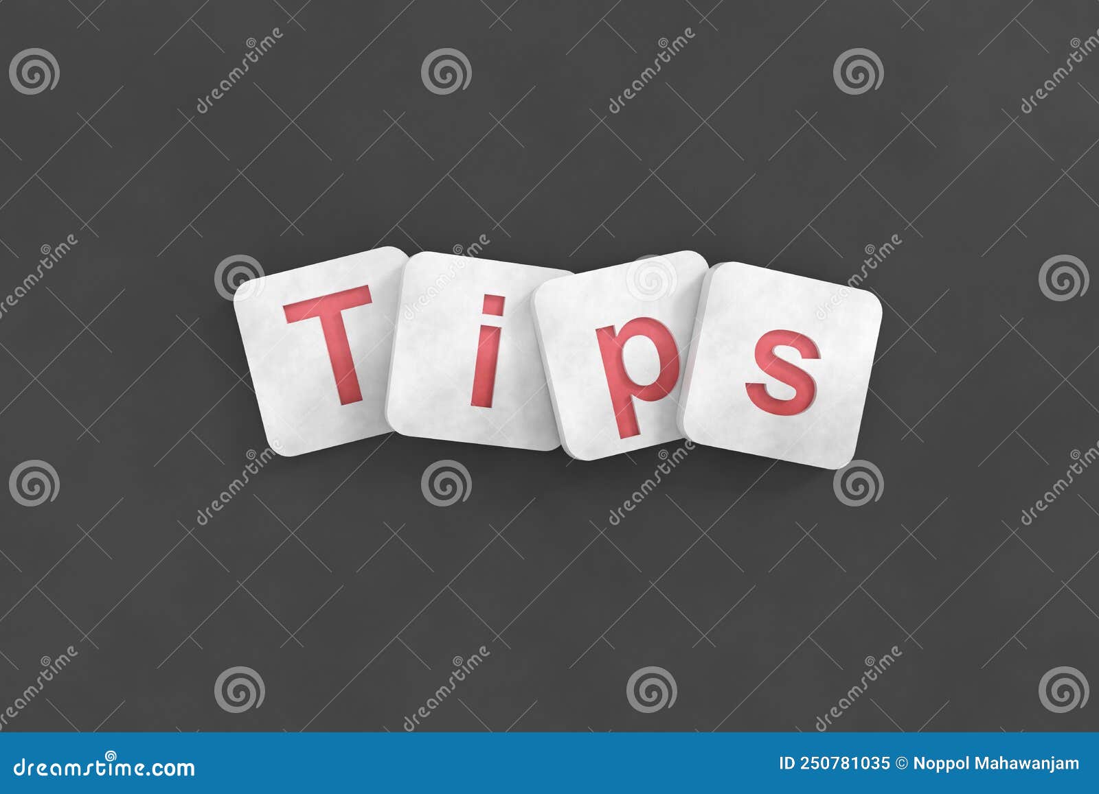 Tips Banner Design. 3D Rendering Stock Illustration - Illustration of ...