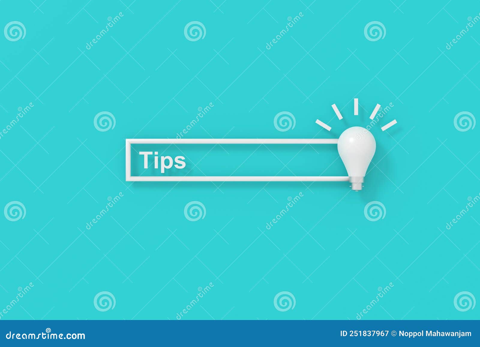 Tips Banner Design. 3D Rendering Stock Illustration - Illustration of ...