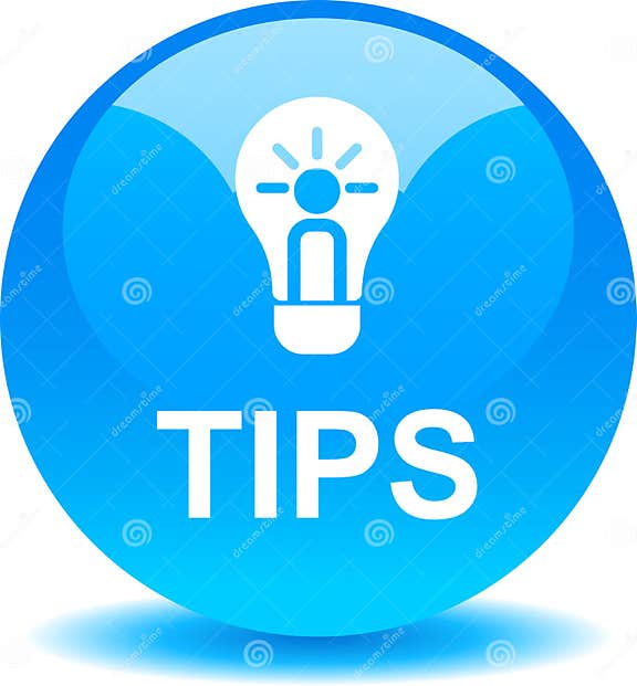 Tips button stock vector. Illustration of creative, brilliant - 119296207