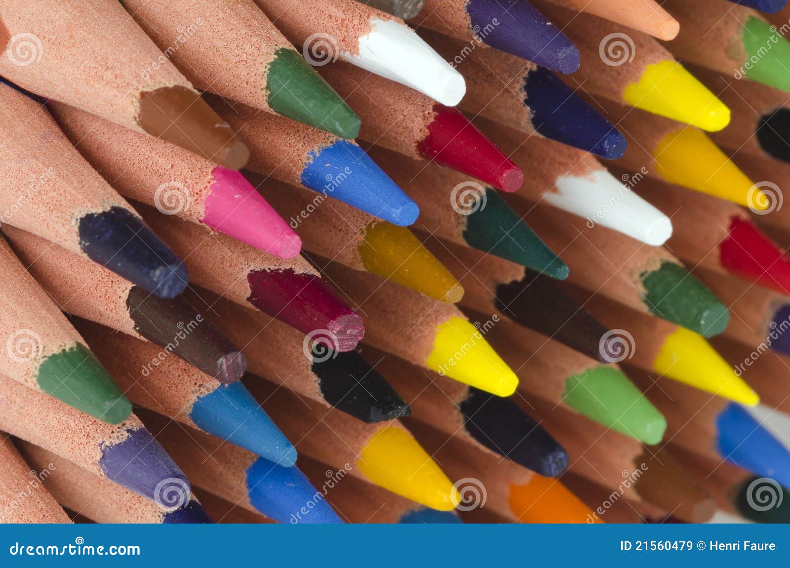 Tips of color pencils stock illustration. Illustration of design - 21560479
