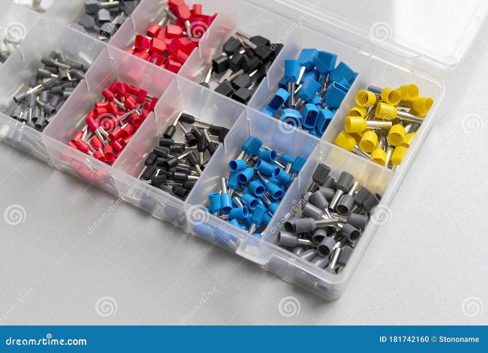 Tips Of Different Sizes And Colors For Crimping Stranded Electrical ...