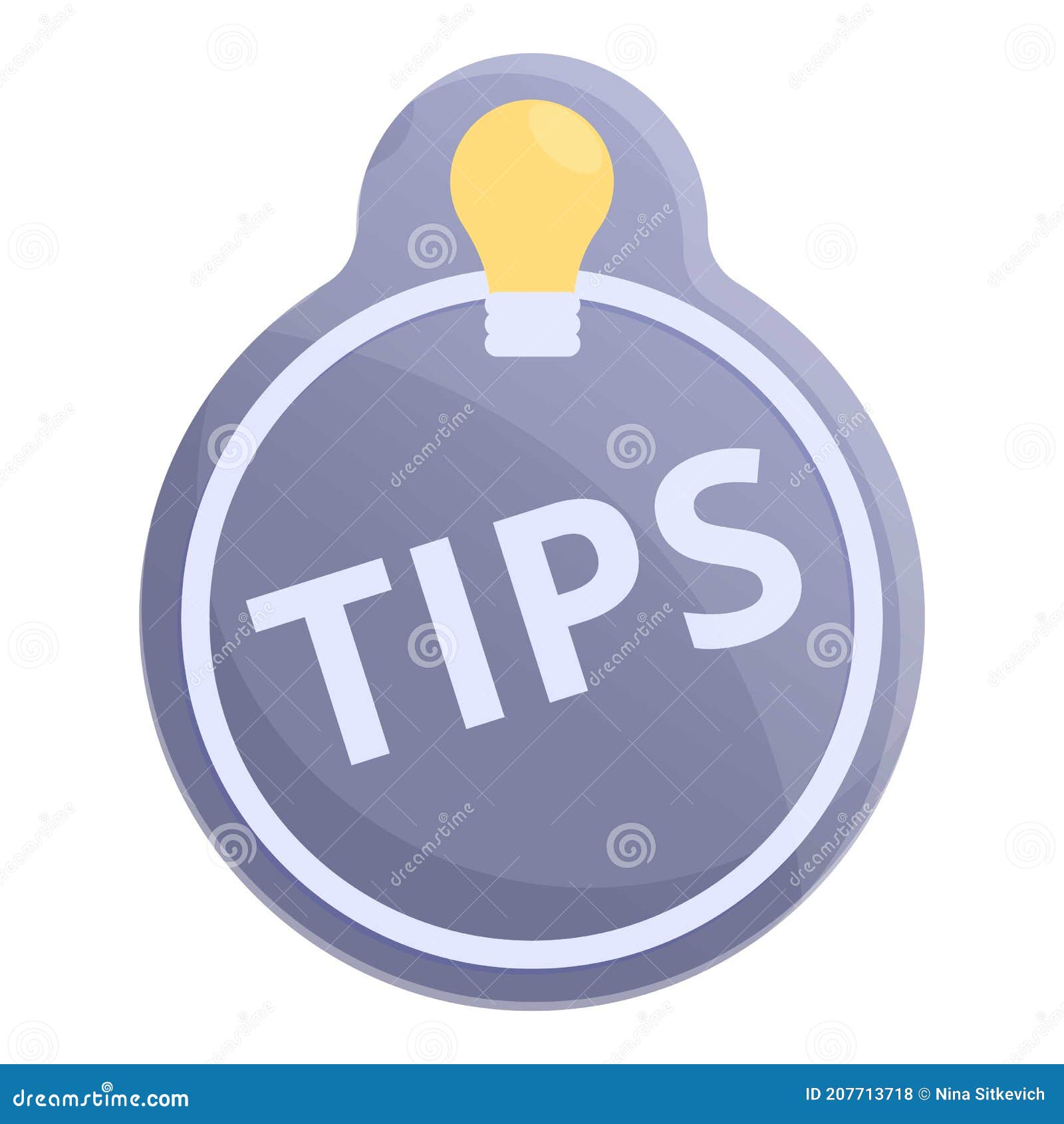 Tips Emblem Icon, Cartoon Style Stock Illustration - Illustration of ...