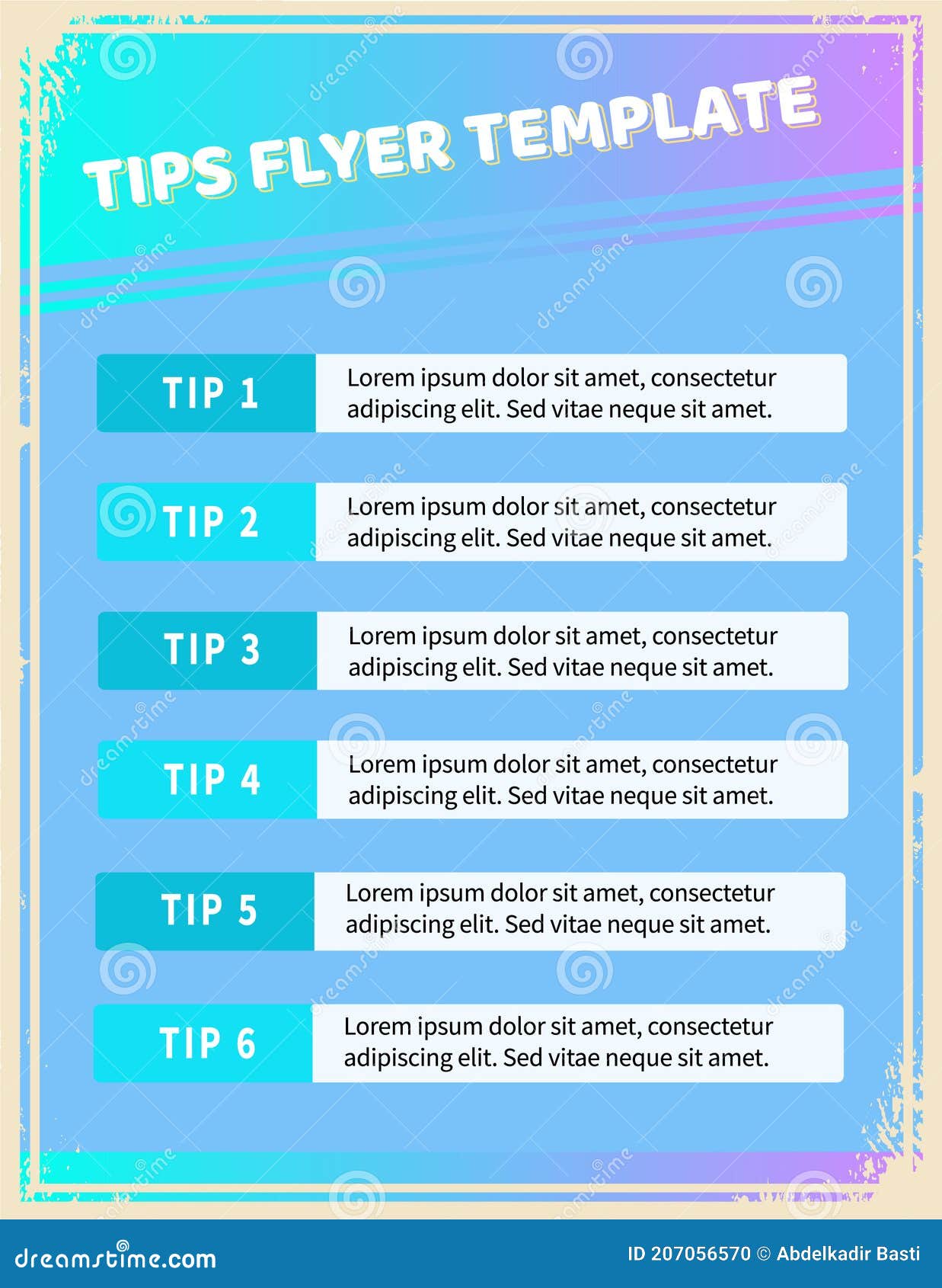 Tips flyer design template stock vector. Illustration of business ...