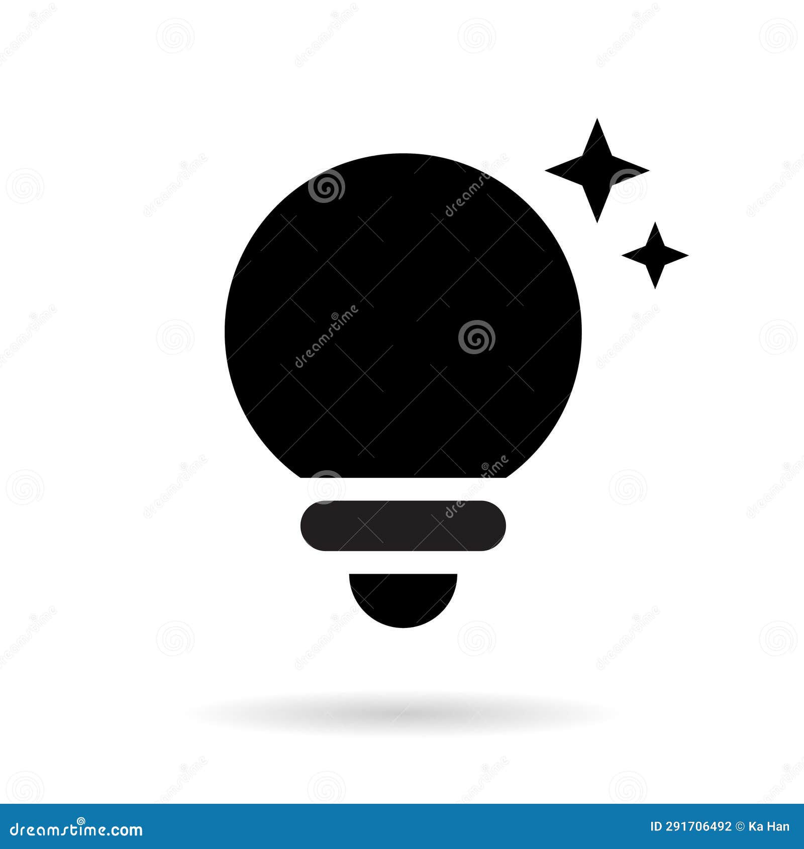 Tips Icon Vector. Light Bulb, Solution with Star Sign Symbol Stock ...