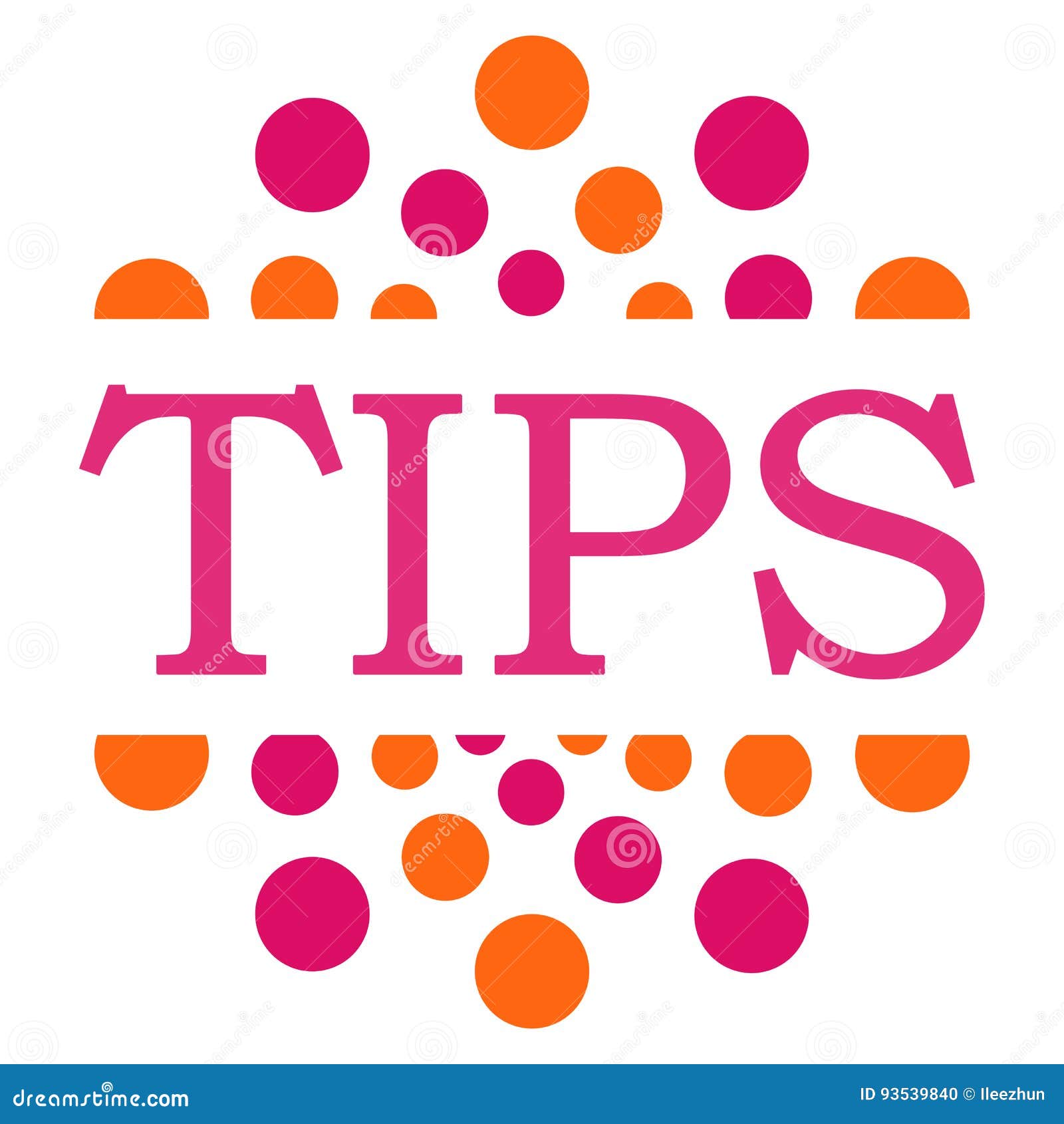 Tips Pink Orange Dots Circular Stock Illustration - Illustration of ...