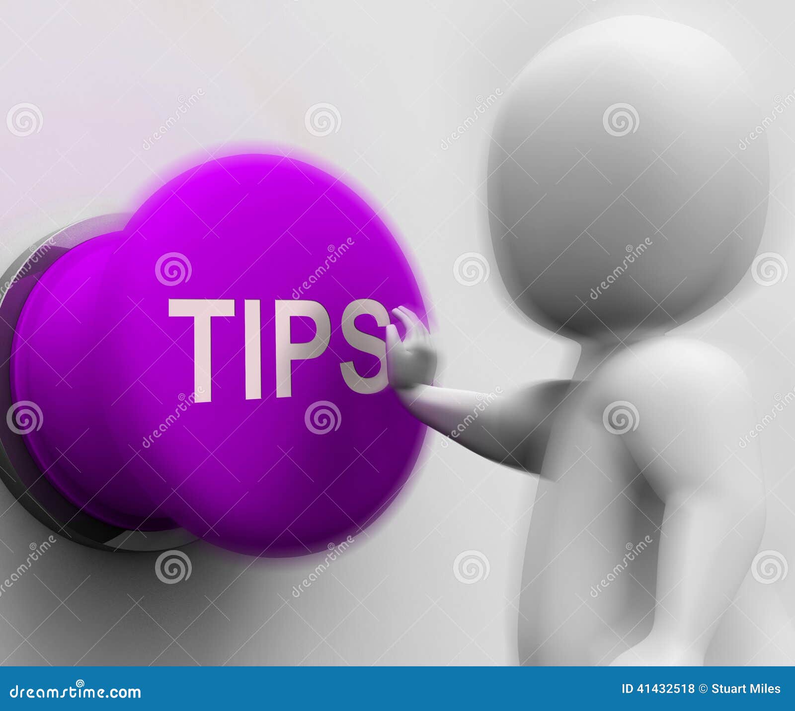 Tips Pressed Shows Hints Guidance and Advice Stock Illustration ...