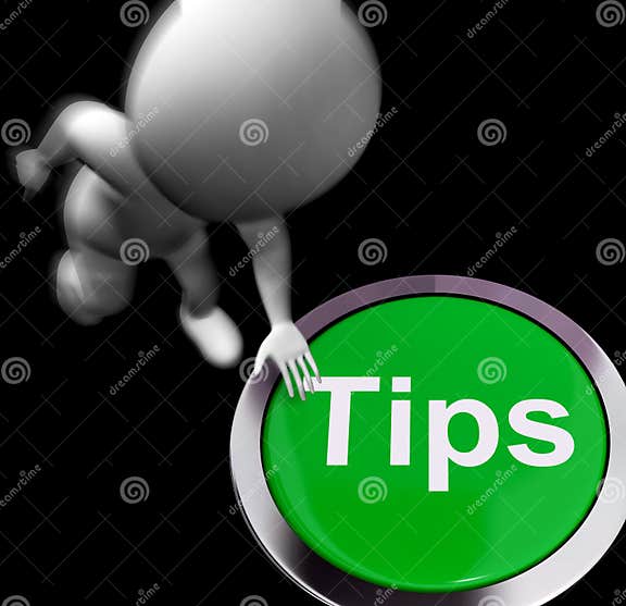 Tips Pressed Shows Hints Suggestions and Help Stock Illustration ...