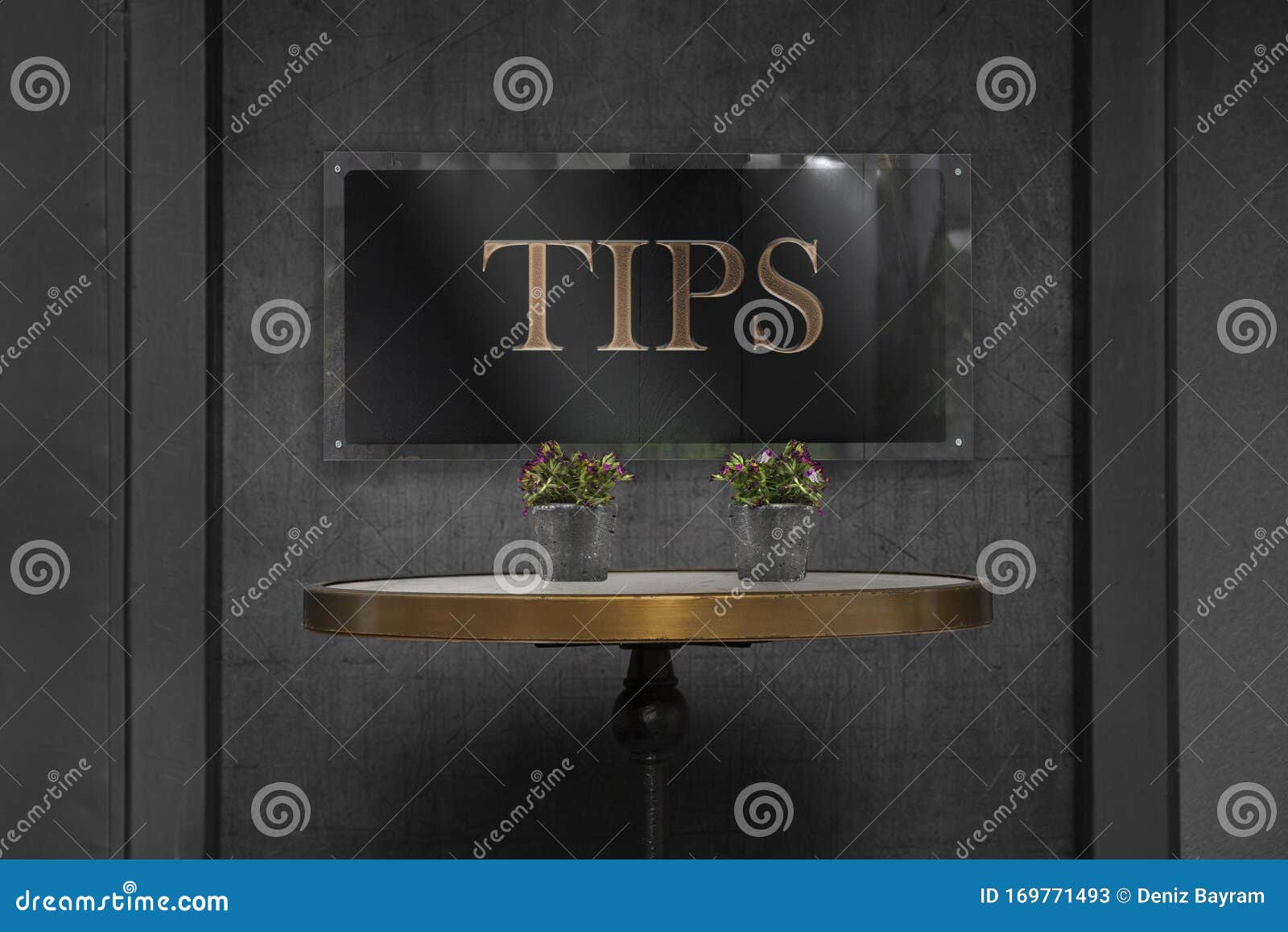 Tips sign board on wall stock image. Image of outdoor - 169771493