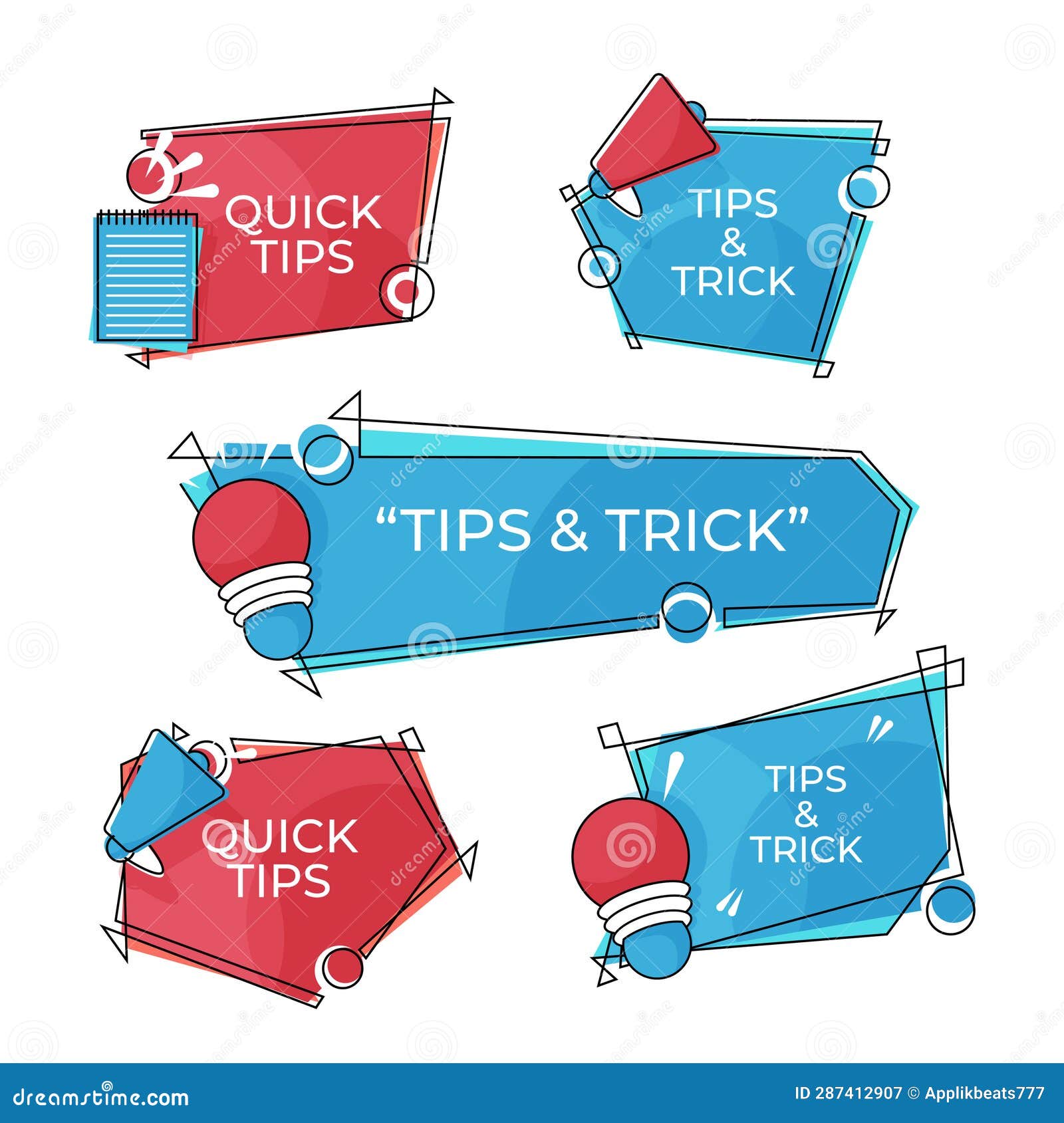 Tips & Tricks Banner. Tips & Tricks Sign Stock Illustration ...