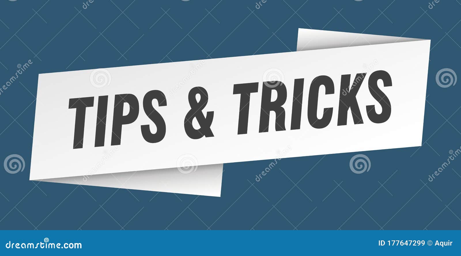 Tips & Tricks Banner Template. Tips & Tricks Ribbon Label Stock Vector ...