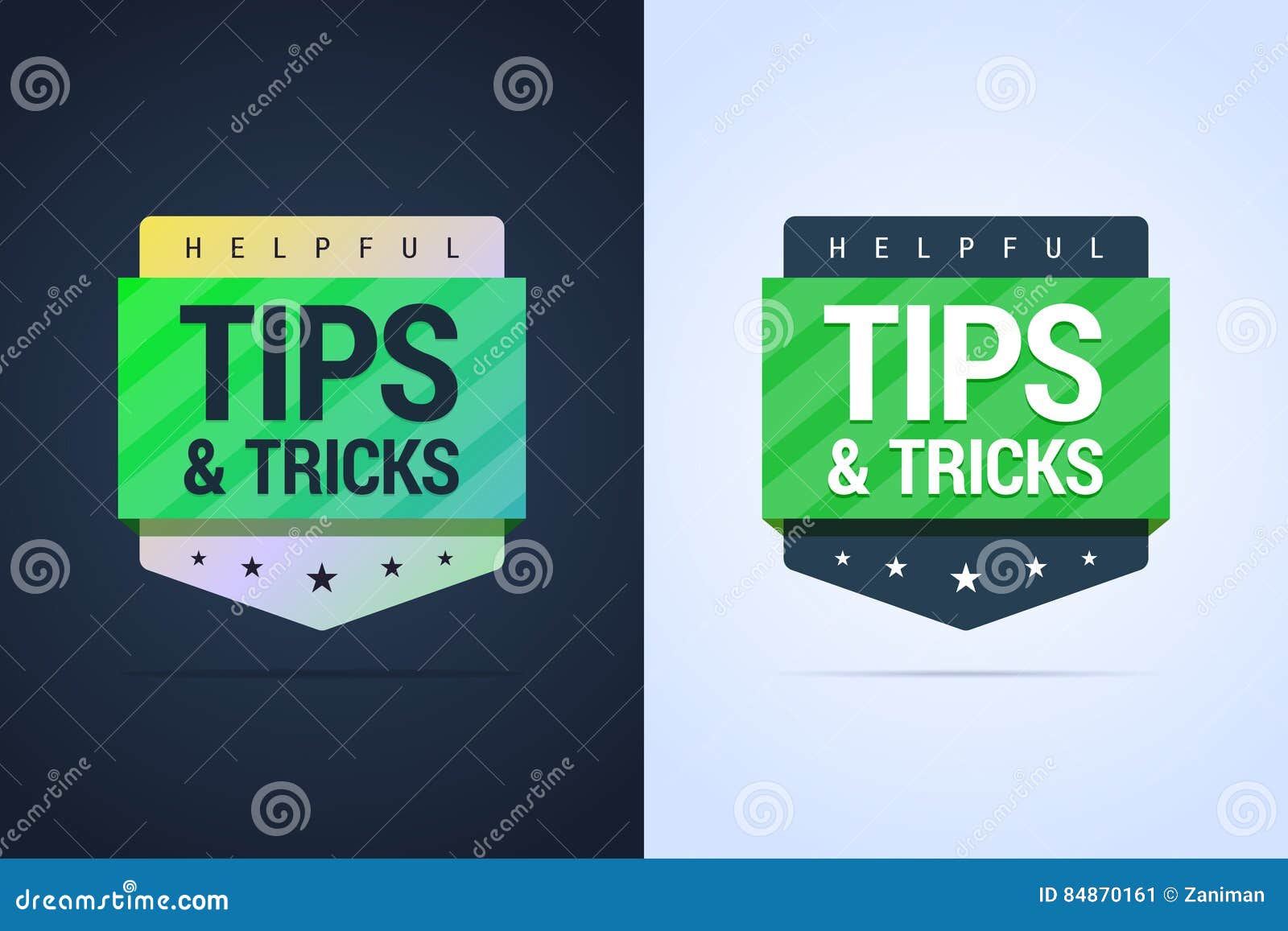 Tips and tricks banners. stock vector. Illustration of symbol - 84870161