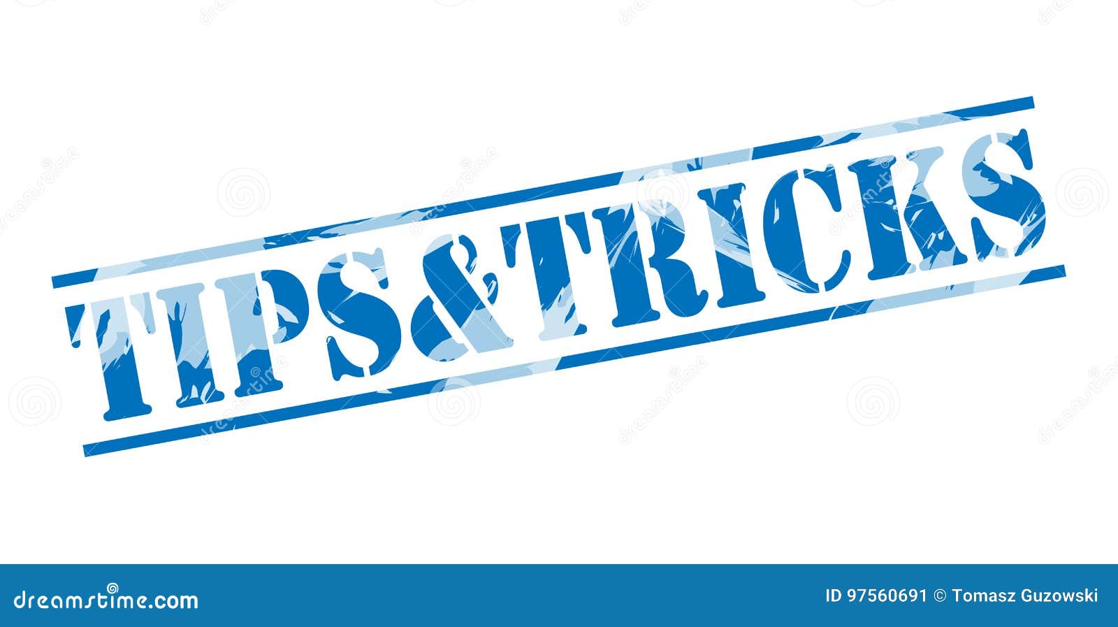 Tips and tricks blue stamp stock illustration. Illustration of ...