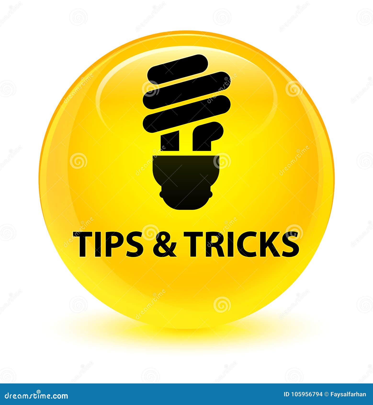 Tips and Tricks (bulb Icon) Glassy Yellow Round Button Stock ... Tips and Tricks (bulb Icon) Glassy Yellow Round Button Stock ...