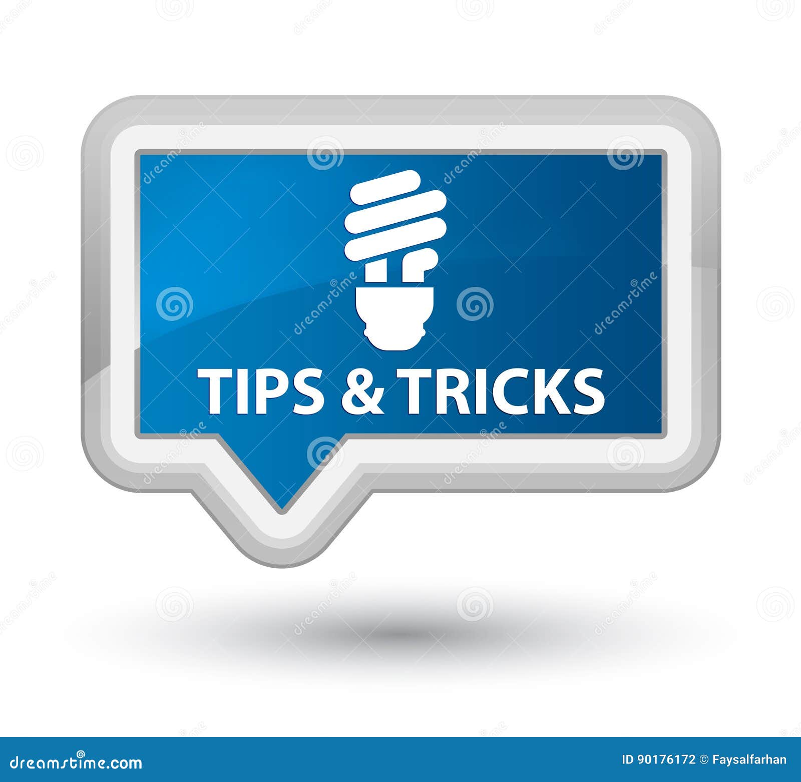 Tips and Tricks (bulb Icon) Prime Blue Banner Button Stock Illustration ...