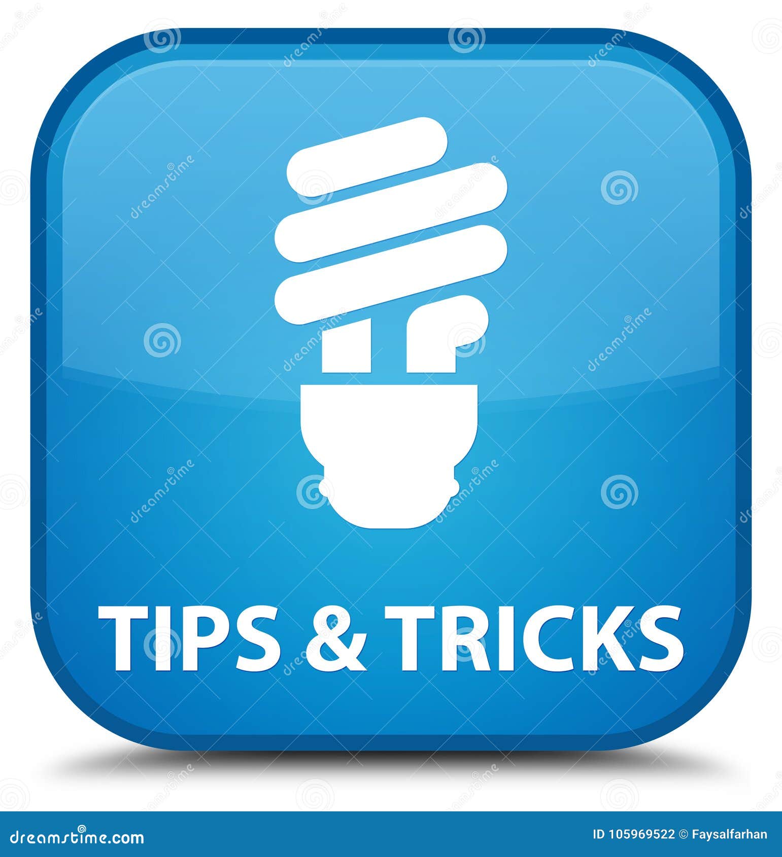 Tips and Tricks (bulb Icon) Special Cyan Blue Square Button Stock ... Tips and Tricks (bulb Icon) Special Cyan Blue Square Button Stock ...