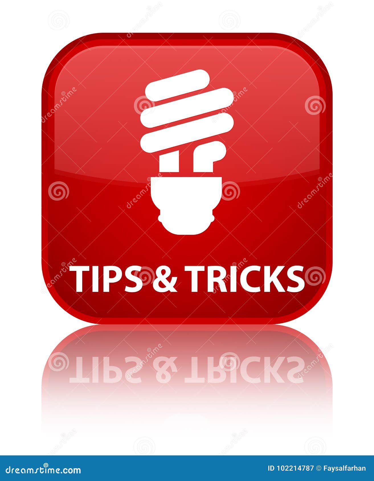 Tips and Tricks (bulb Icon) Special Red Square Button Stock ... Tips and Tricks (bulb Icon) Special Red Square Button Stock ...