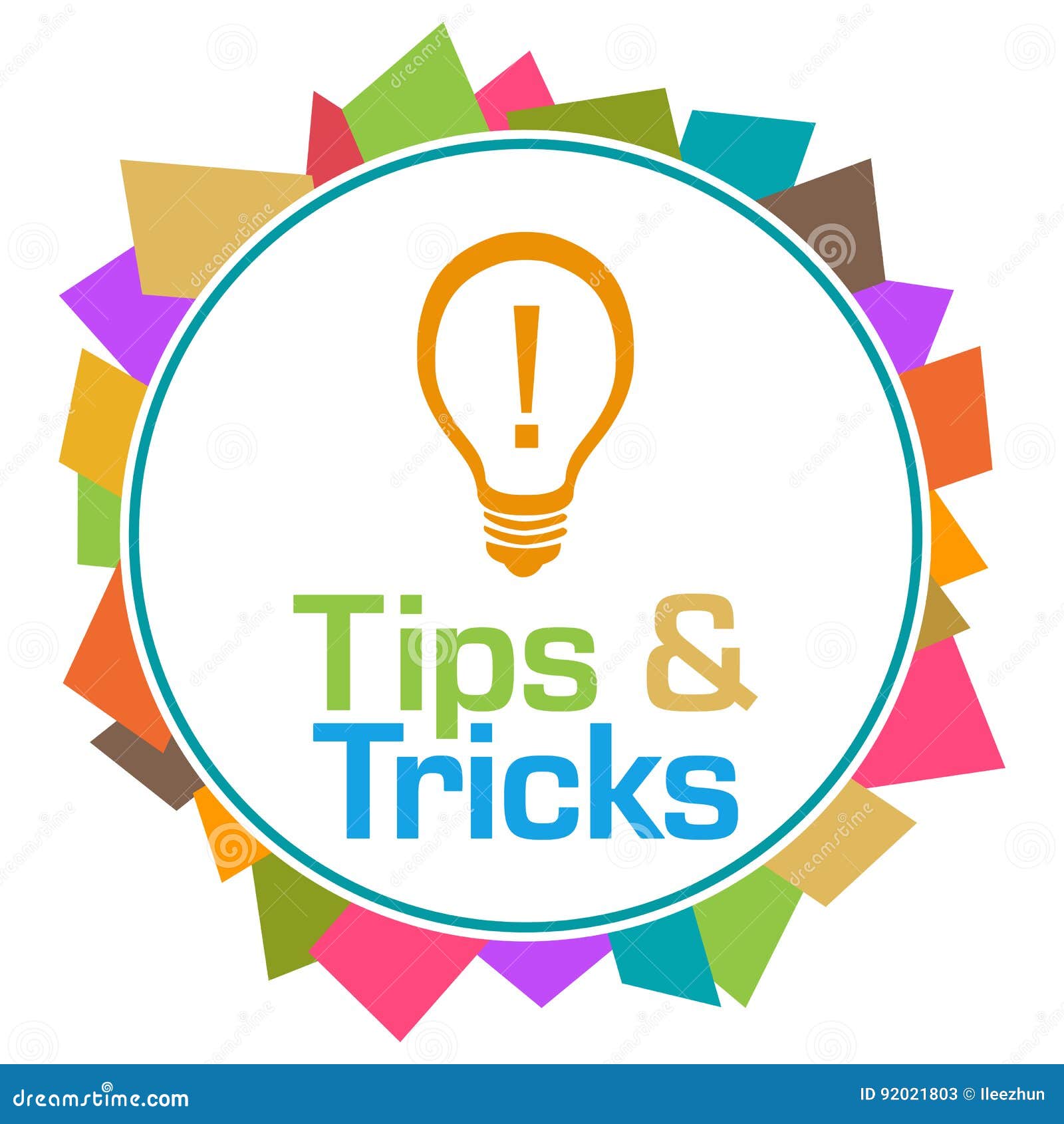 Tips and Tricks Colorful Random Shapes Circle Stock Illustration ...
