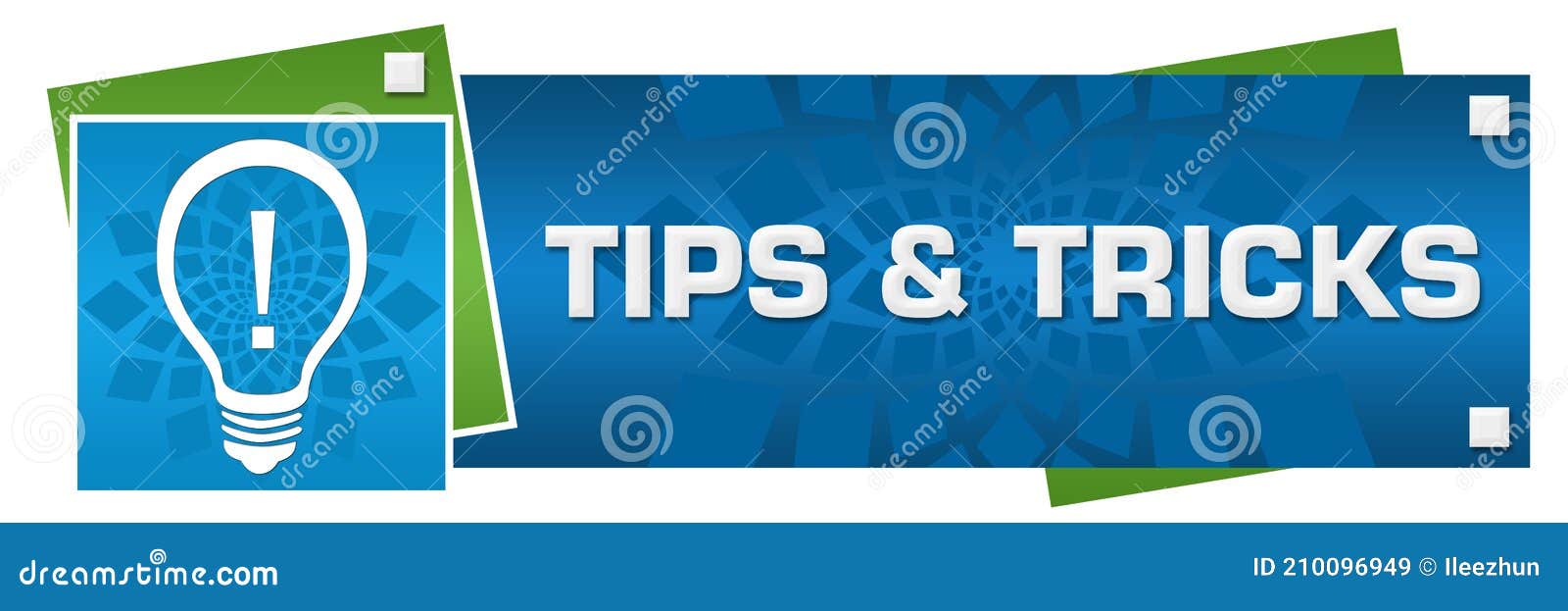 Tips and Tricks Green Blue Circular Floral Horizontal Stock ...