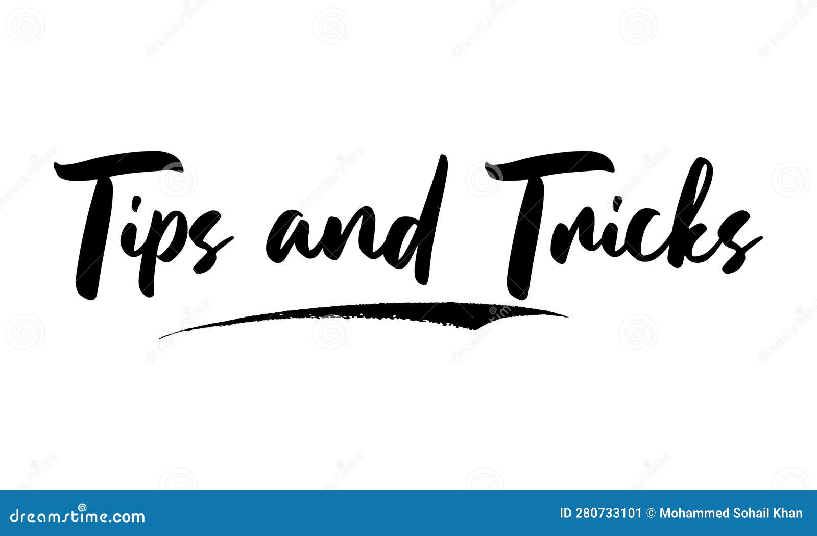 Tips and Tricks Elegant Bold Typography Lettering Text Vector Design ...