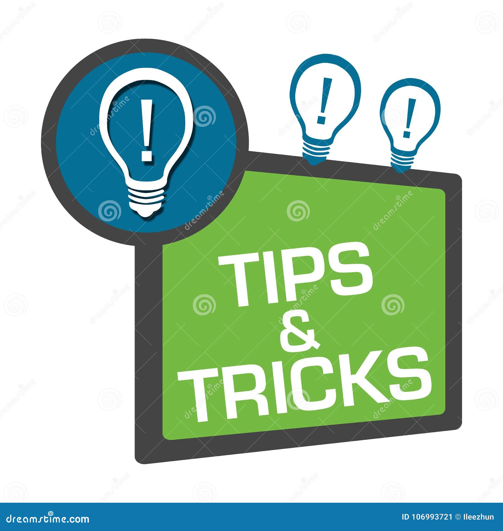 Tips and Tricks Green Blue Circle Square Stock Illustration ...