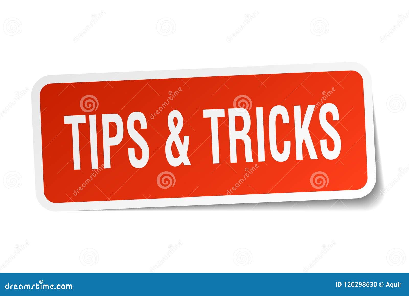 Tips & tricks sticker stock vector. Illustration of sign - 120298630
