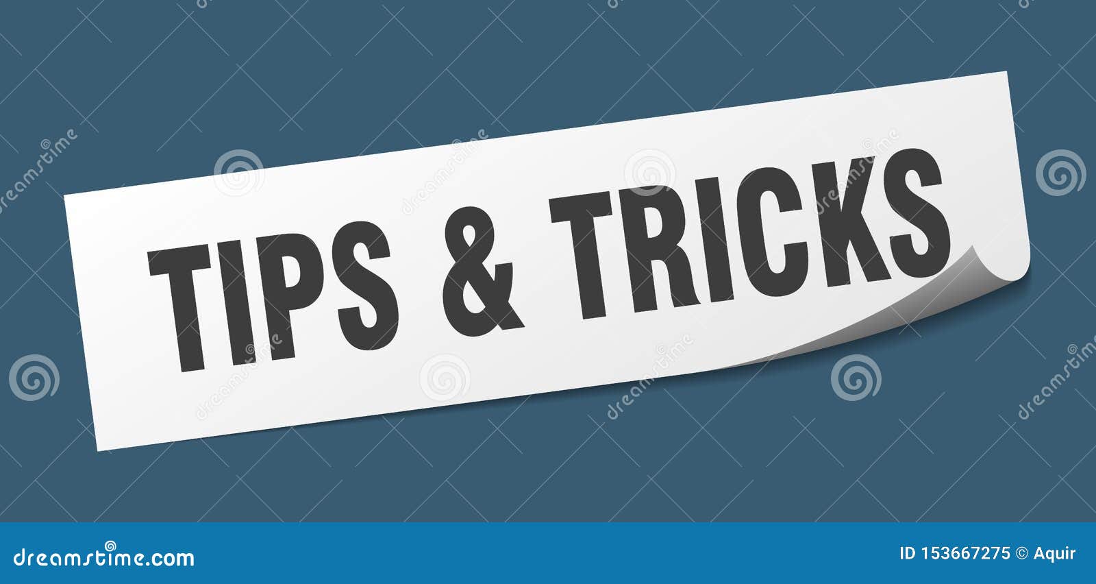 Tips & tricks sticker. stock vector. Illustration of paper - 153667275