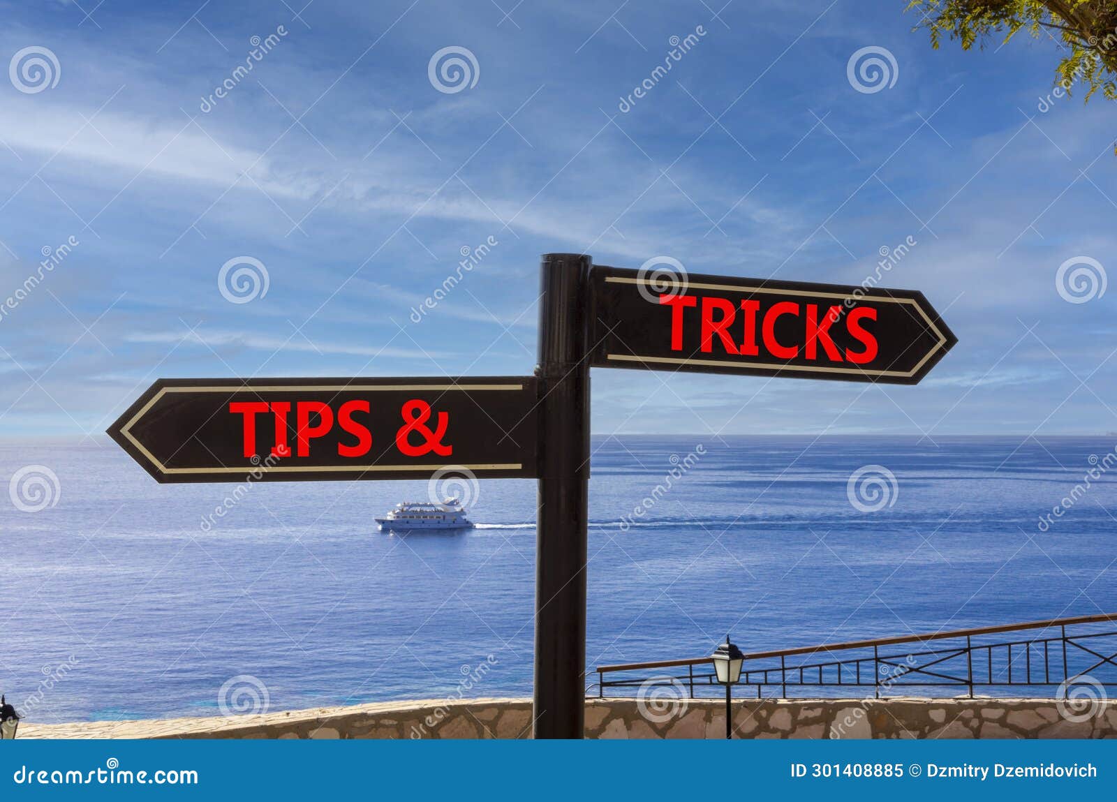 Tips and Tricks Symbol. Concept Word Tips and Tricks on Beautiful ...