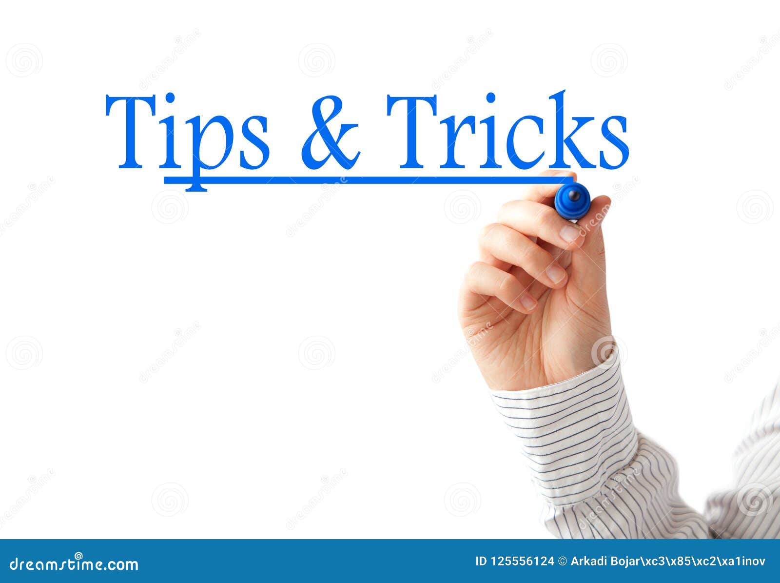 Tips and tricks sign stock photo. Image of blue, icon - 125556124