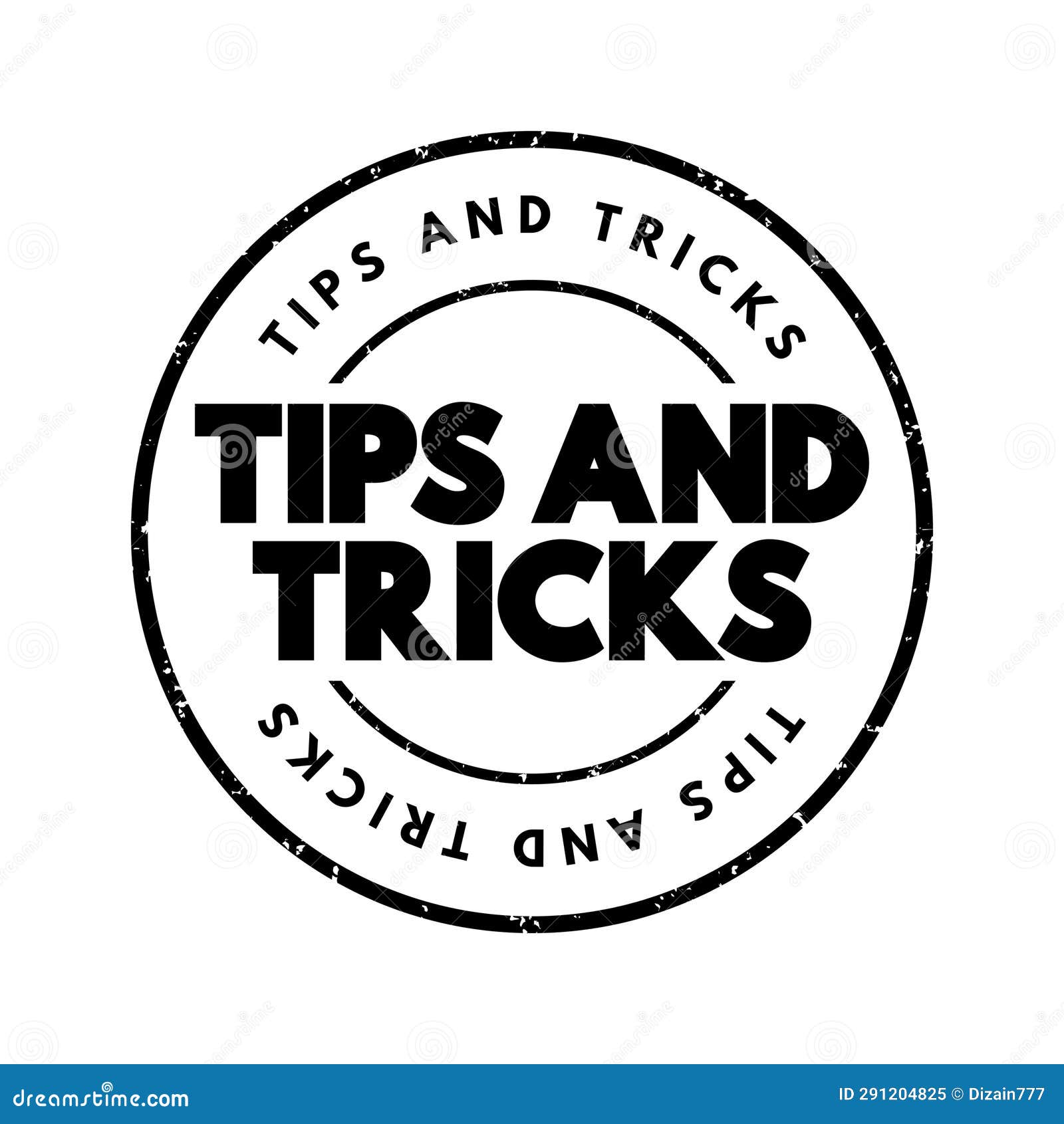 Tips and Tricks Text Stamp, Concept Background Stock Illustration ...
