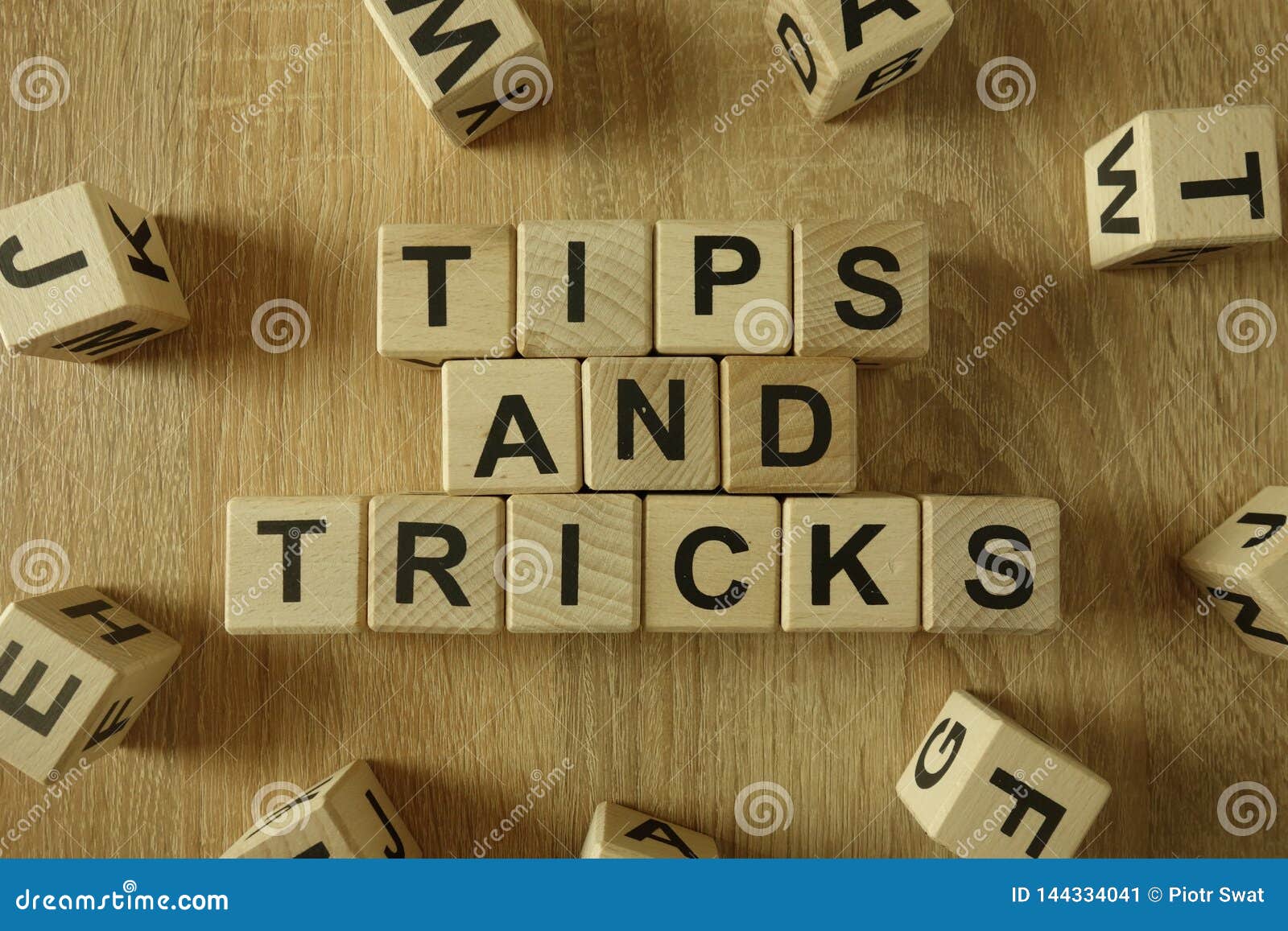 Tips and Tricks Text from Wooden Blocks Stock Image - Image of ...