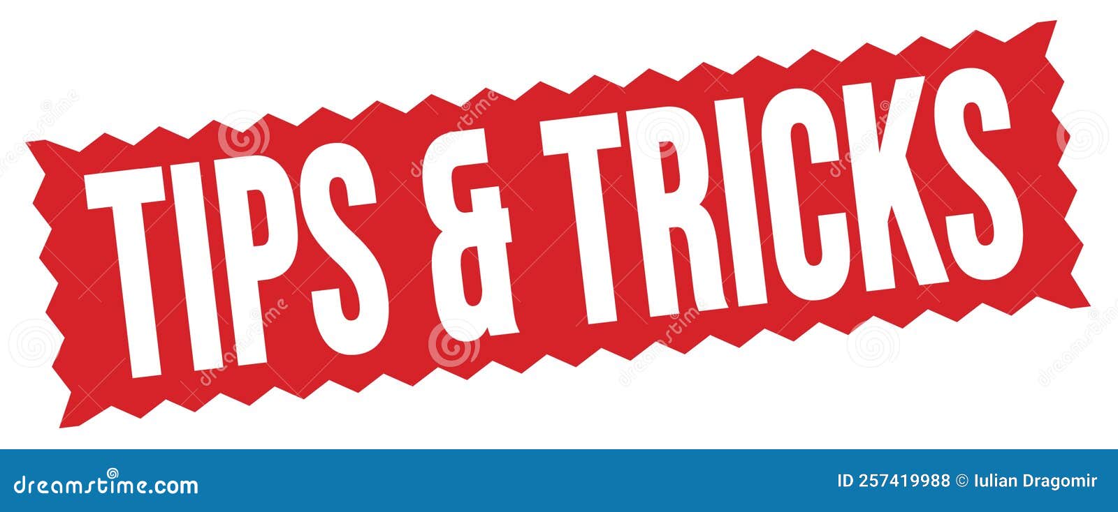 TIPS & TRICKS Text Written on Red Stamp Sign Stock Illustration ...