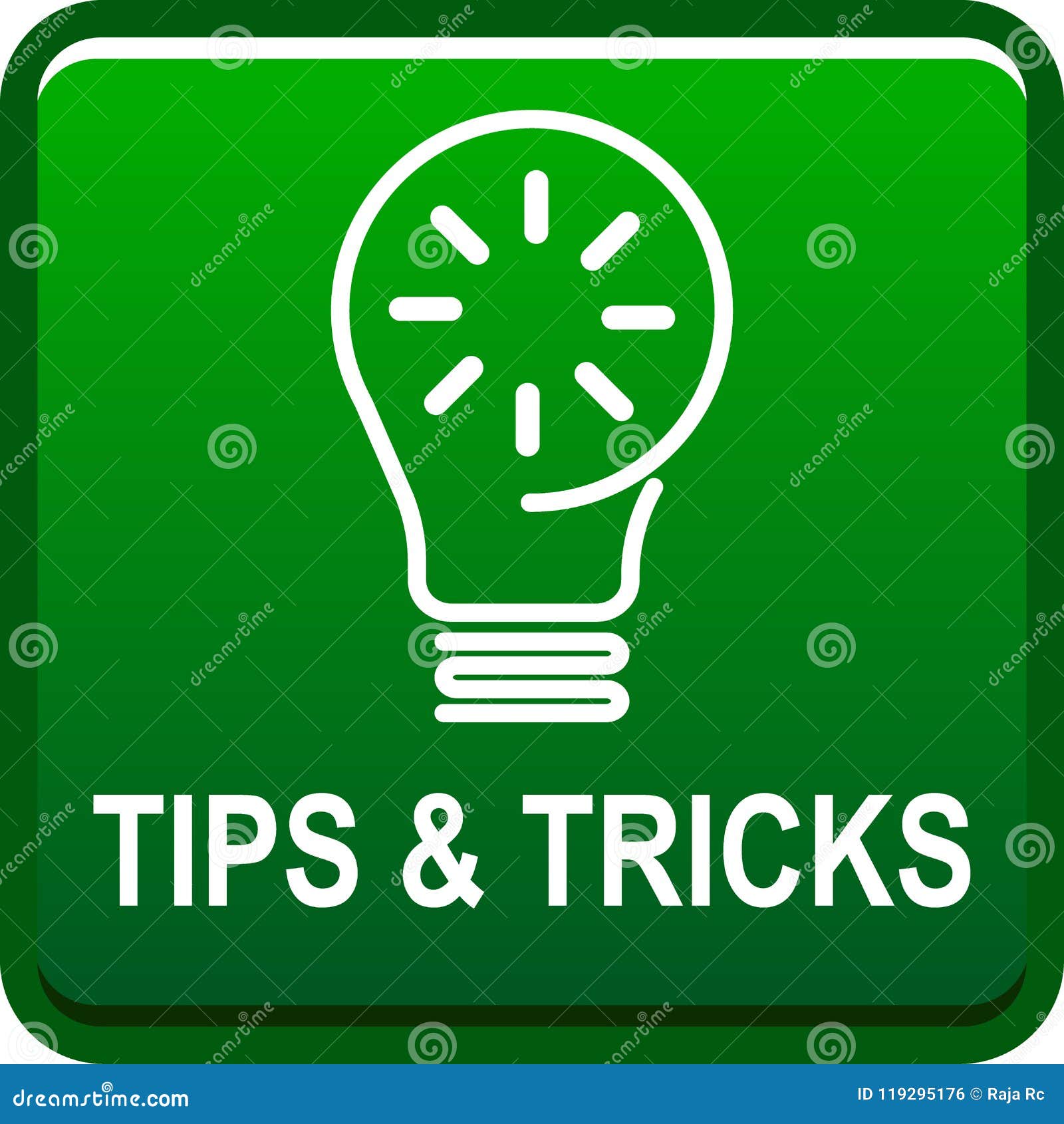 Tips and tricks web button stock vector. Illustration of color - 119295176