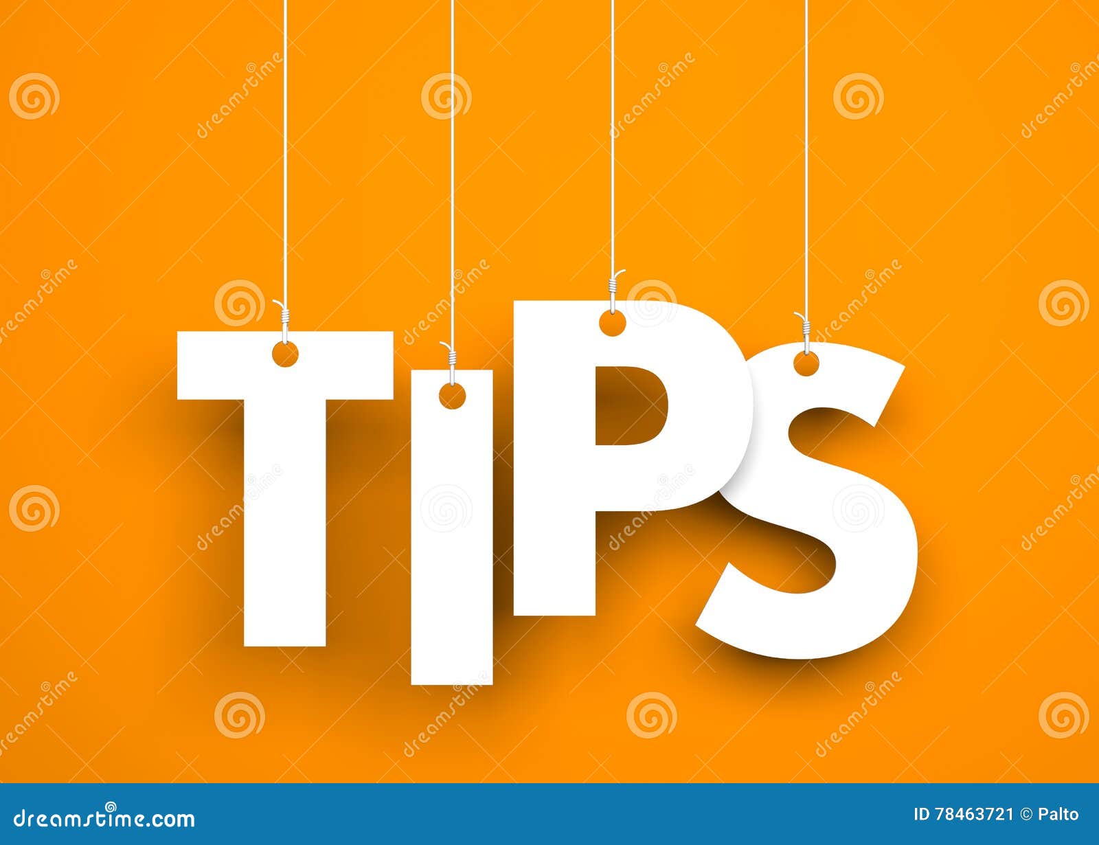 Tips - Word Hanging on Rope Stock Illustration - Illustration of ...