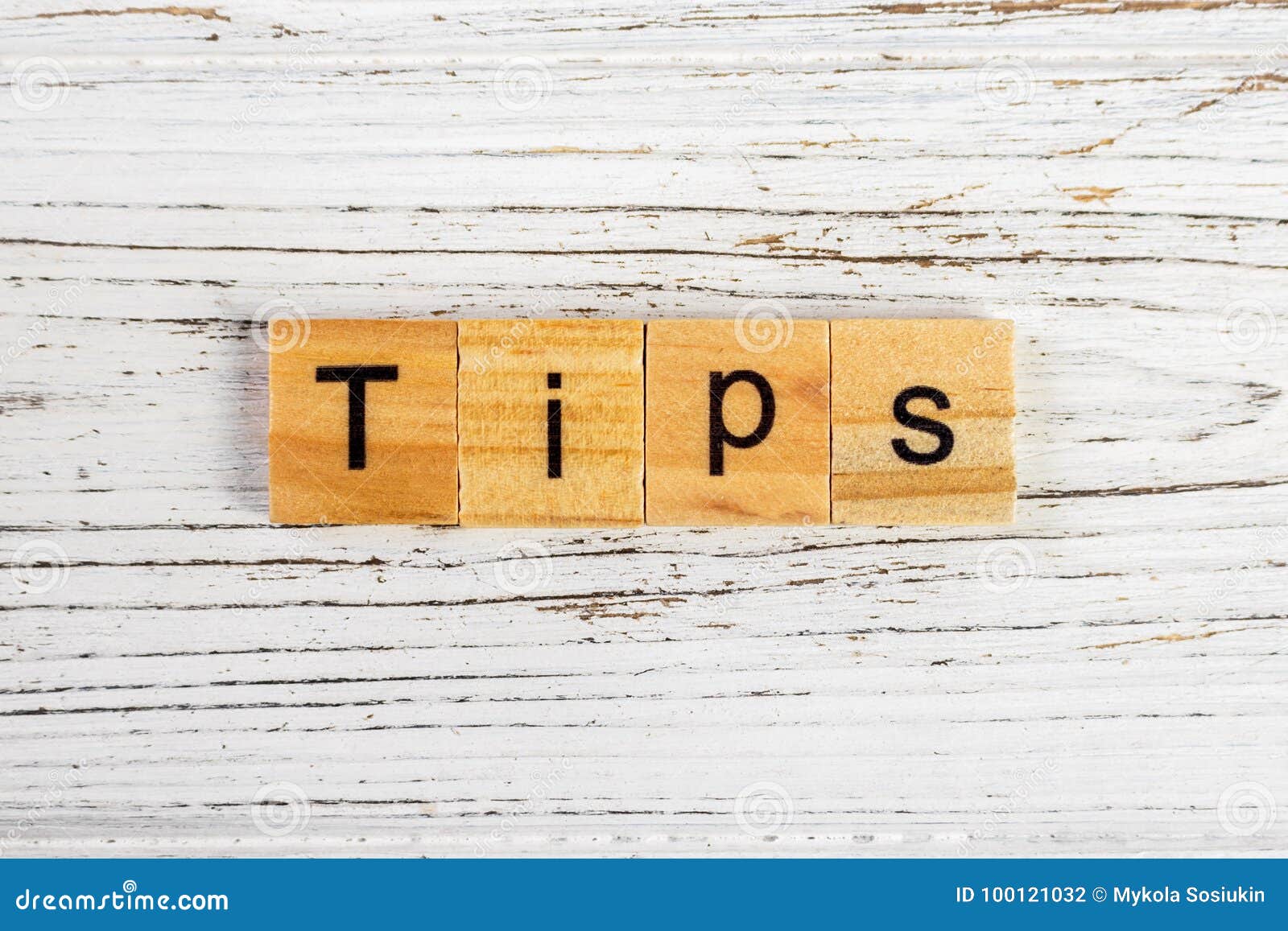 TIPS Word Made with Wooden Blocks Concept Stock Photo - Image of ...