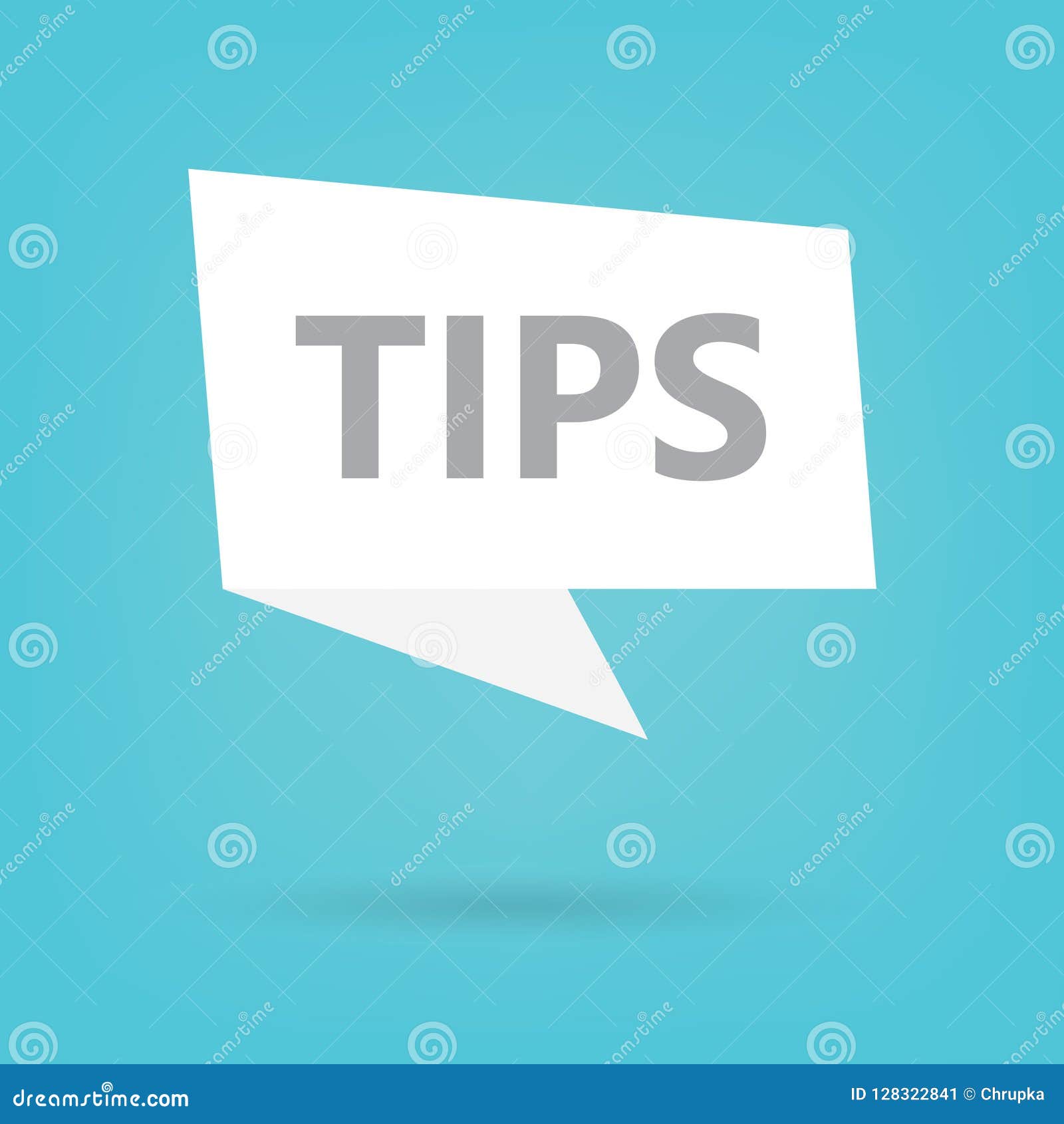 Tips Word on a Speech Bubble Stock Vector - Illustration of product ...
