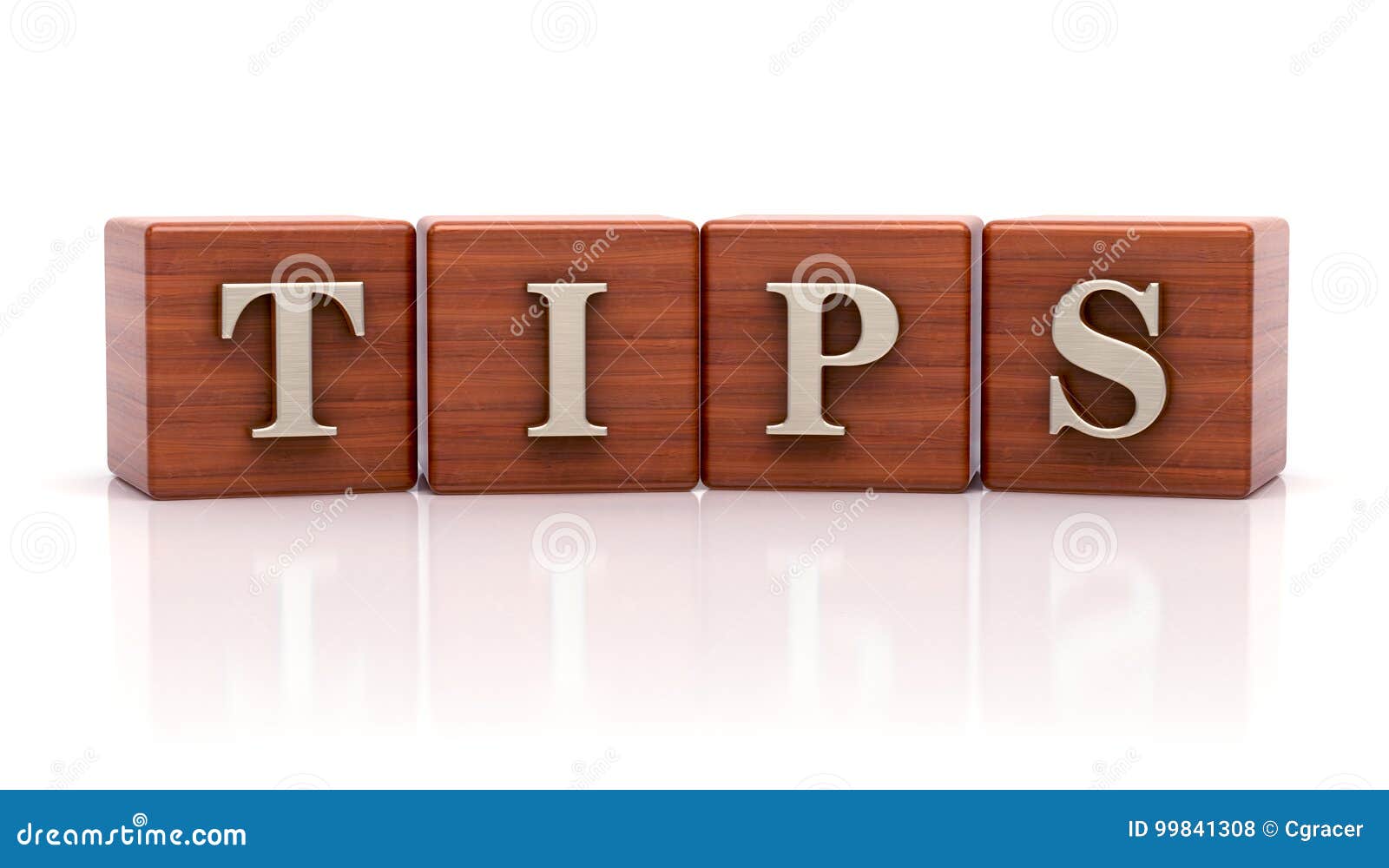 Tips Written on Wooden Cubes Stock Illustration - Illustration of word ...