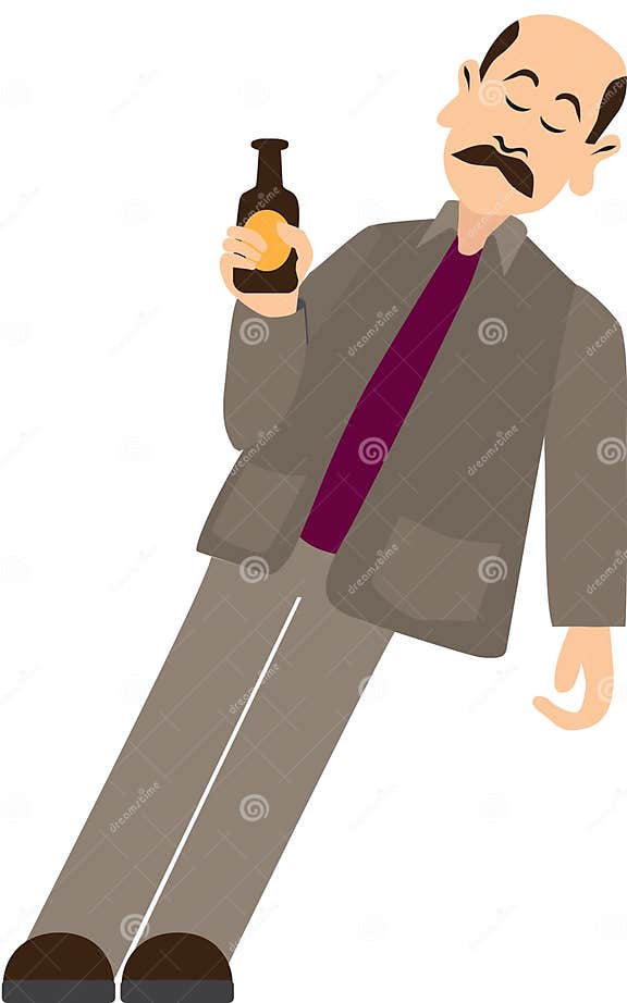 Tipsy Cartoon Man with Beer Stock Vector - Illustration of business ...