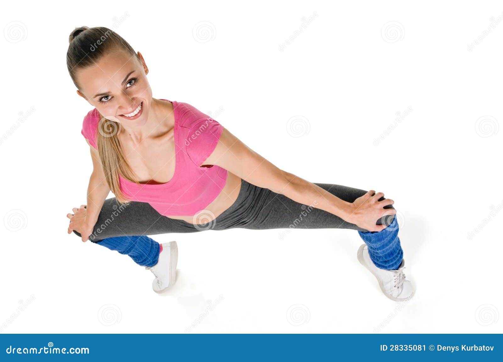 On tiptoe stock image. Image of sleeveless, active, portrait - 28335081