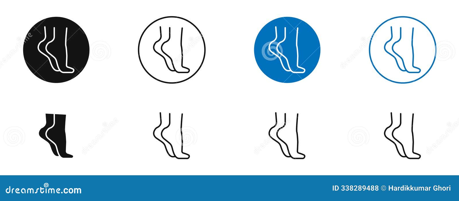 Tiptoe Feet Icon. Thin Linear Tiptoe Feet Outline Icon Isolated On ...