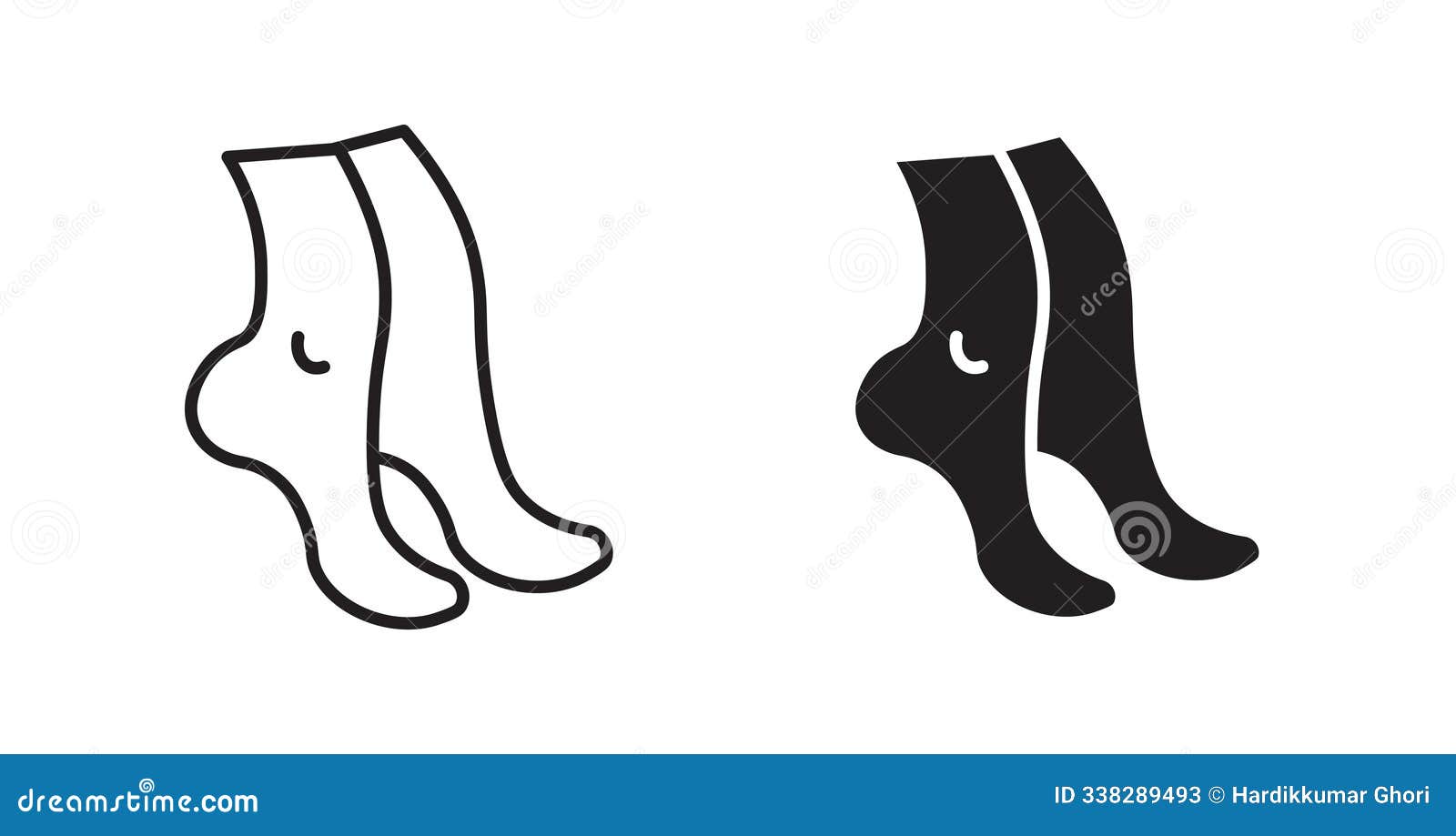 Tiptoe Feet Icon. Thin Linear Tiptoe Feet Outline Icon Isolated On ...
