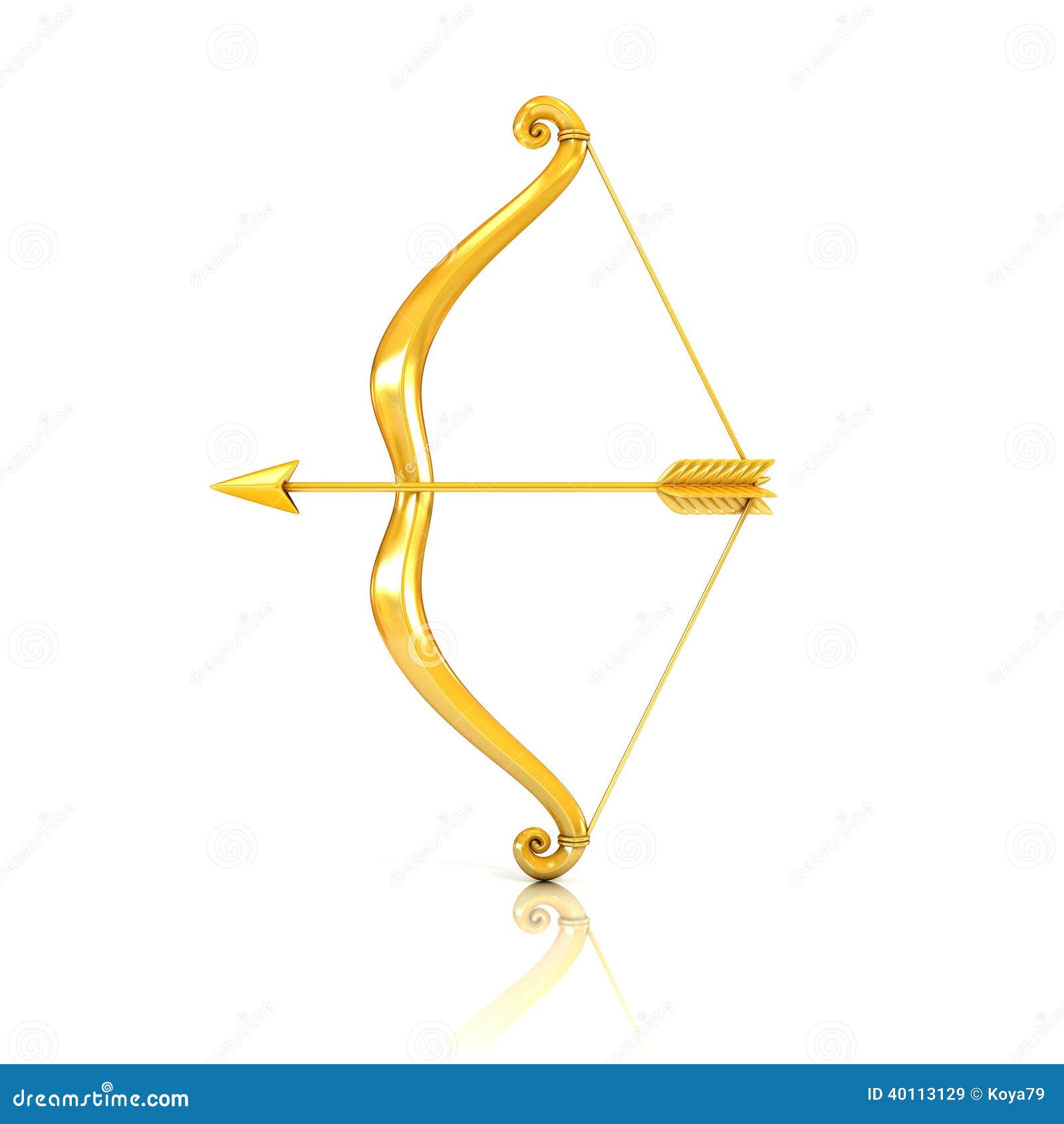 Tir à l'arc d'or illustration stock. Illustration du archer - 40113129