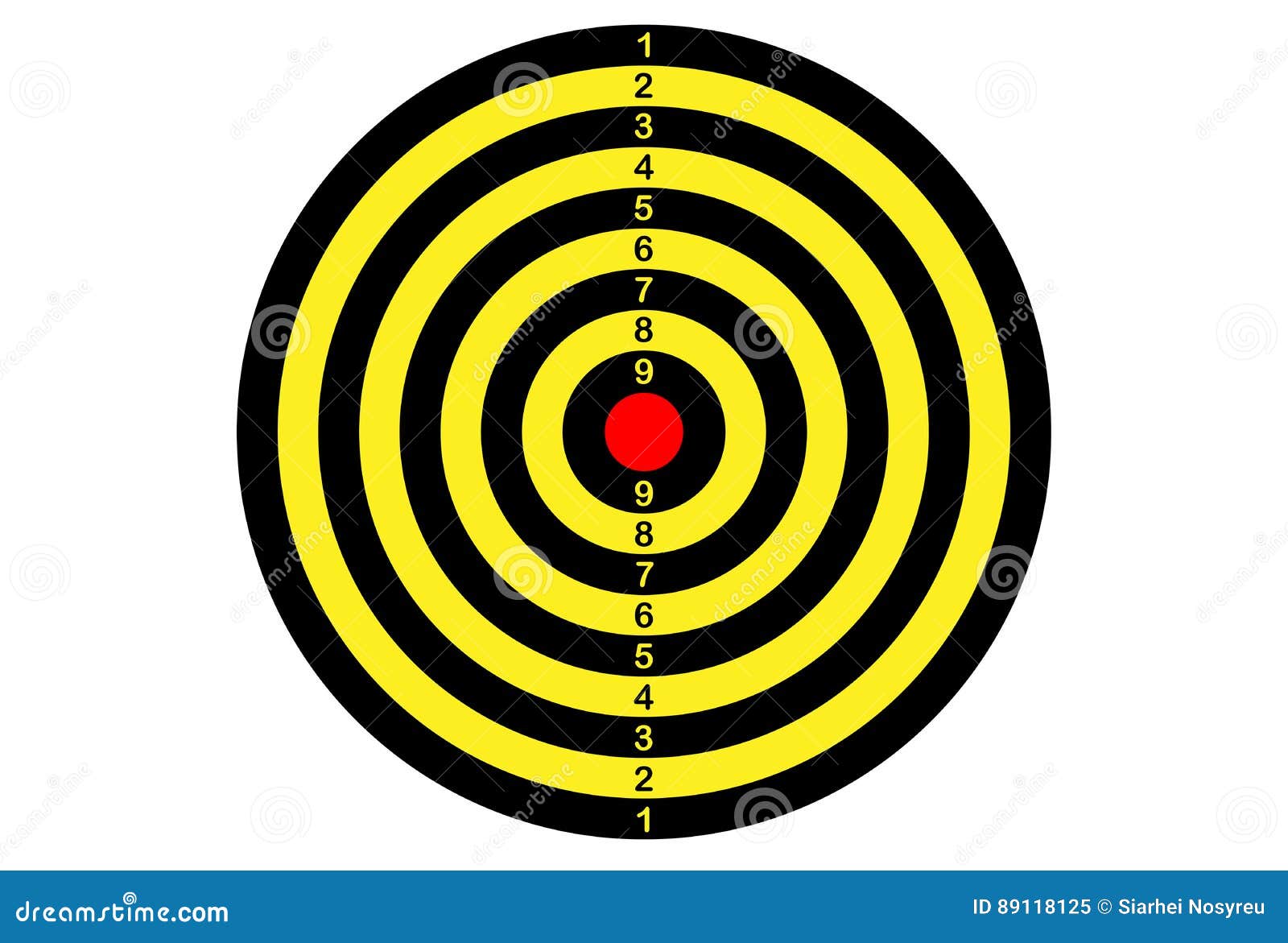 Tir De Cible Dans La Couleur Jaune Et Noire Illustration de Vecteur ...