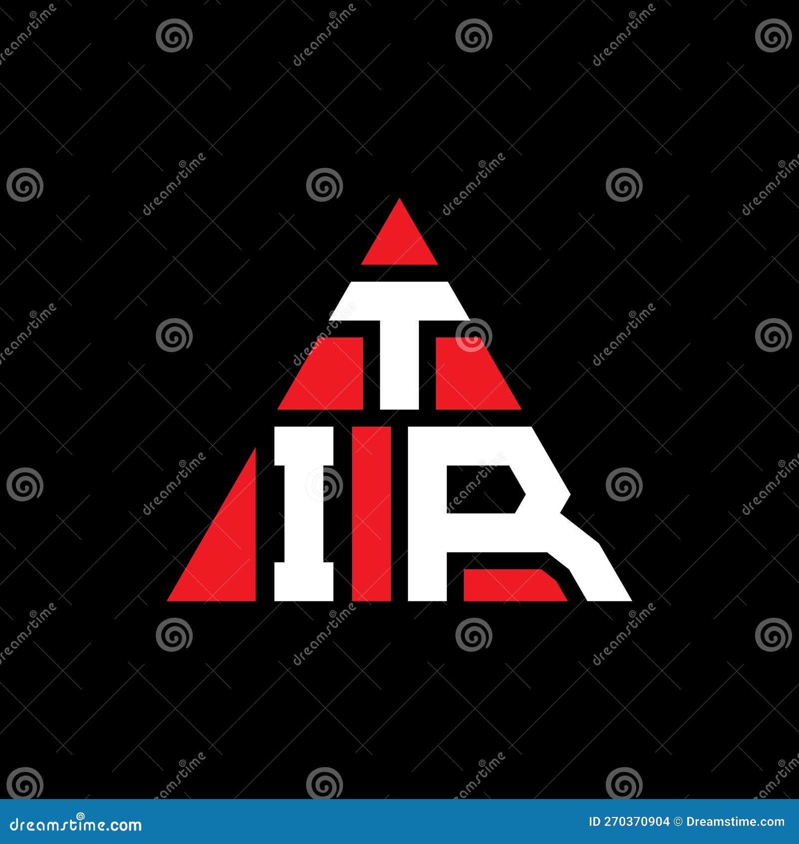 TIR Triangle Letter Logo Design with Triangle Shape. TIR Triangle Logo ...