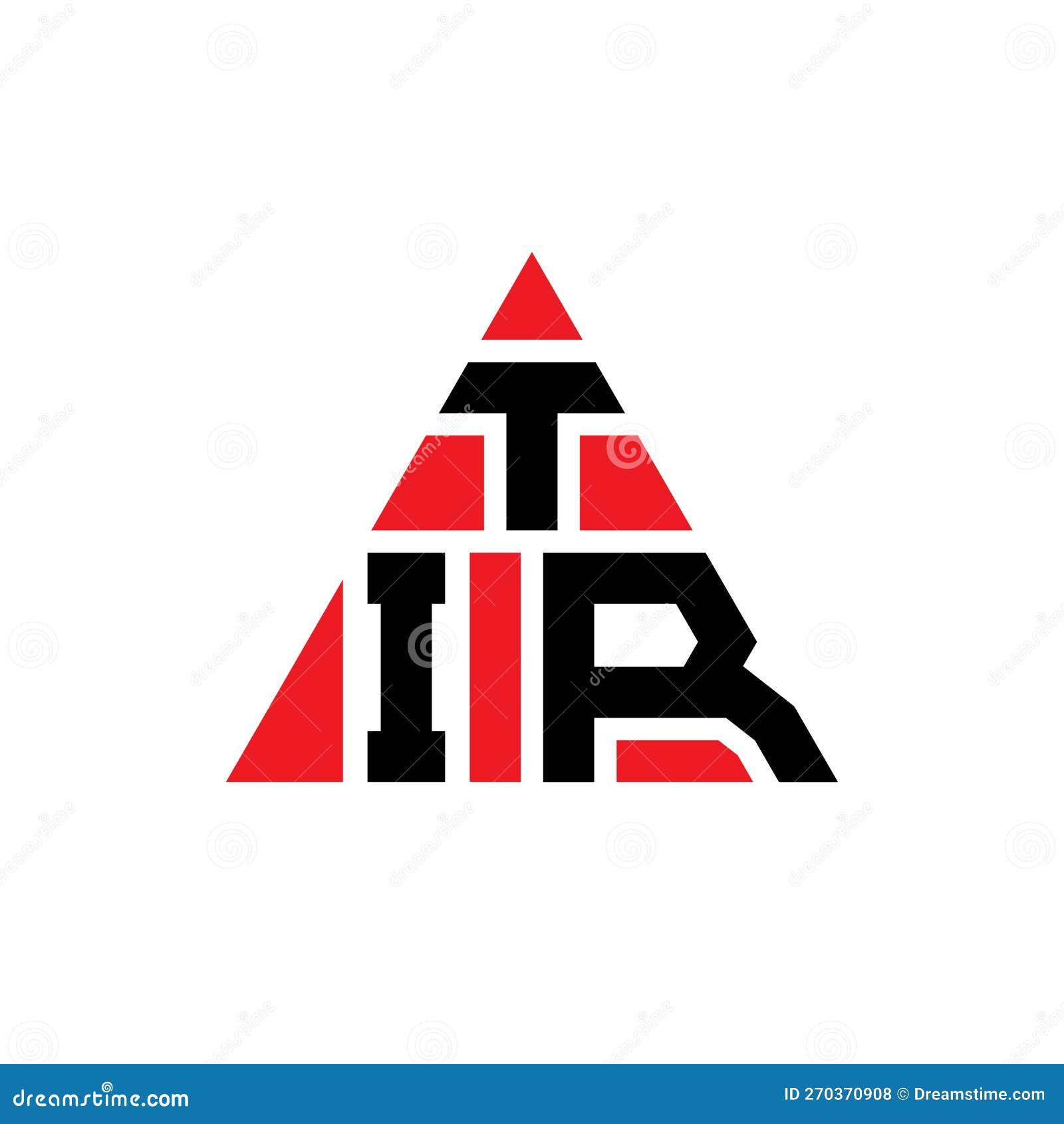 TIR Triangle Letter Logo Design with Triangle Shape. TIR Triangle Logo ...