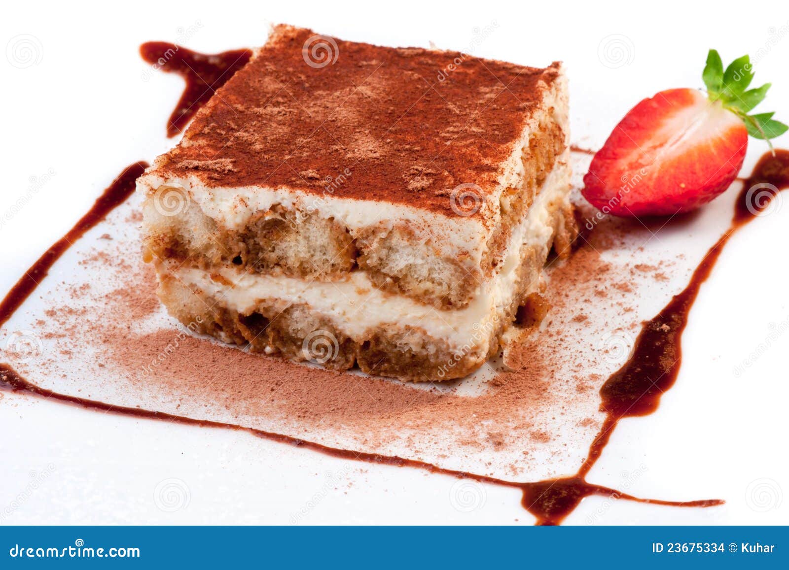 Tiramisu Dessert stock photo. Image of cinnamon, portion - 23675334
