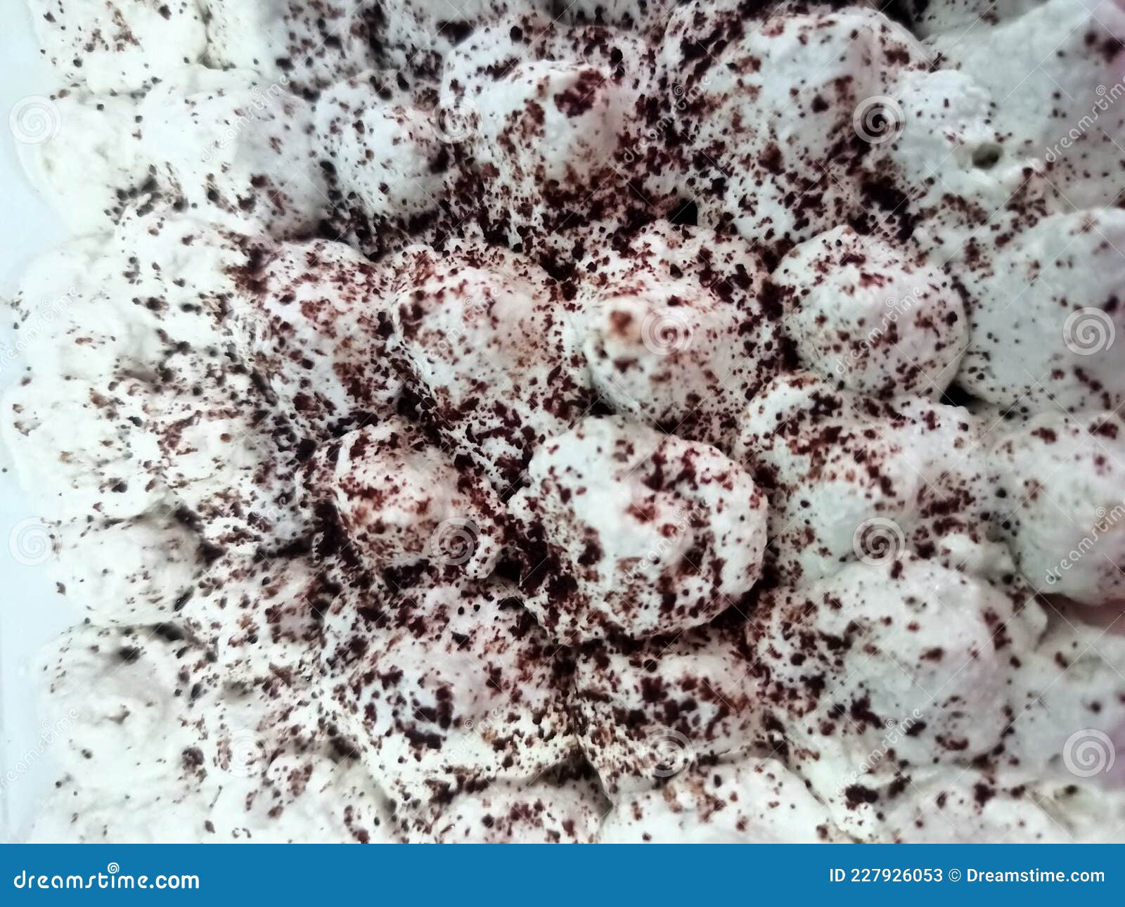 Tiramisu Dessert Like Dust on the Snow Stock Image - Image of cuisine ...