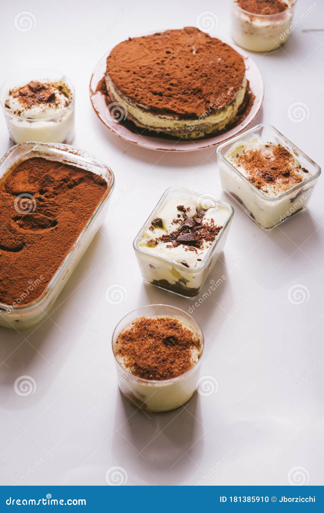 Tiramisu in Different Shape Stock Photo - Image of cuisine, cake: 181385910