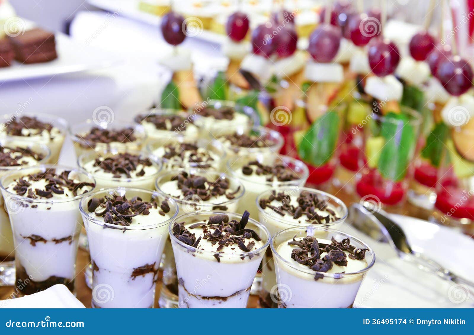 Tiramisu, Panna cotta stock photo. Image of dessert, pattisiere - 36495174
