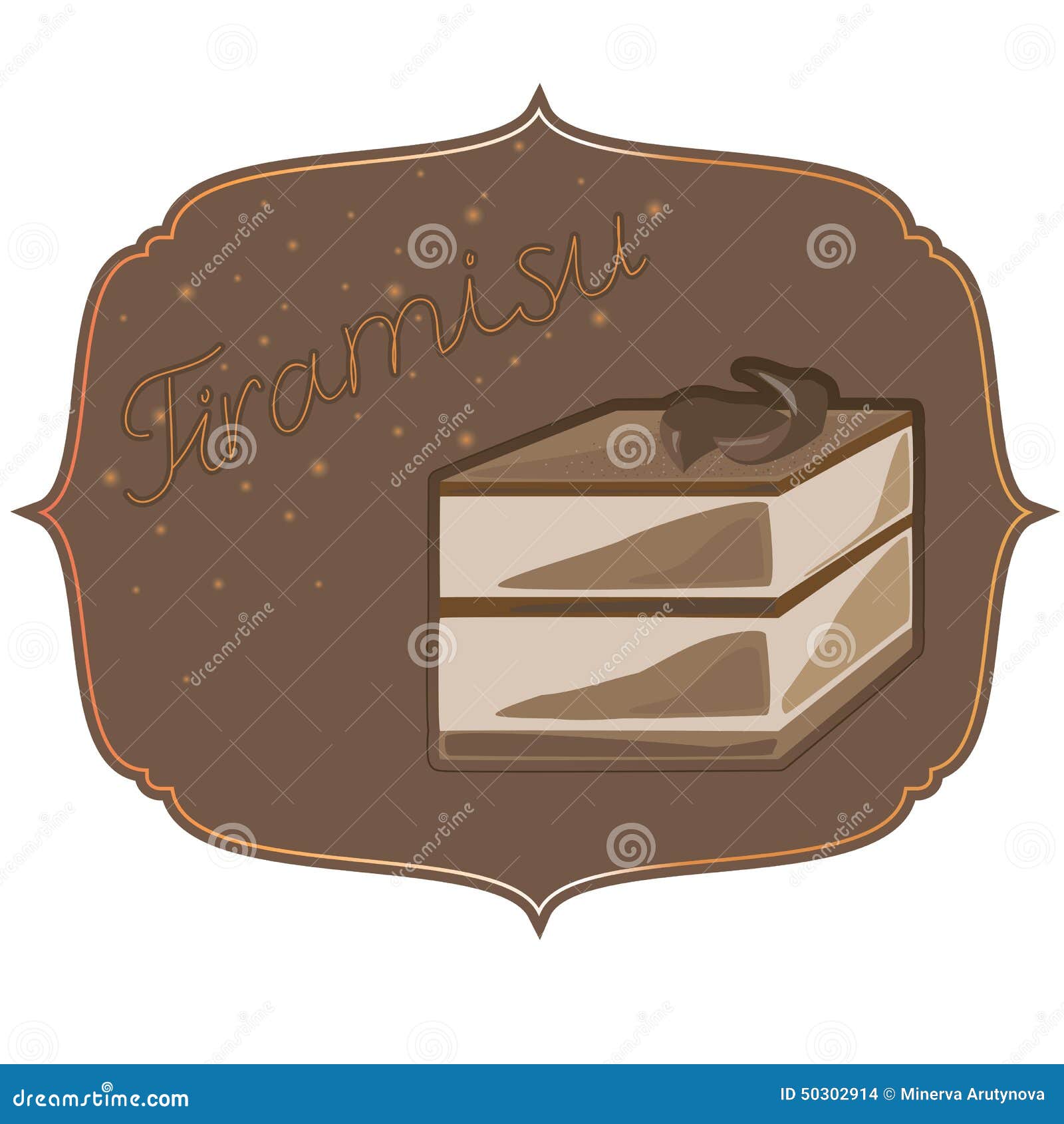 Tiramisu stock vector. Illustration of confectionery - 50302914