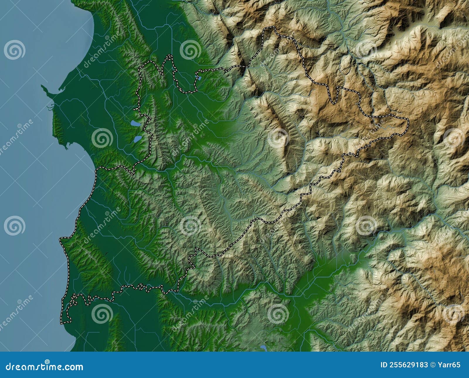 Tirane, Albania. Physical. No Legend Stock Illustration - Illustration ...
